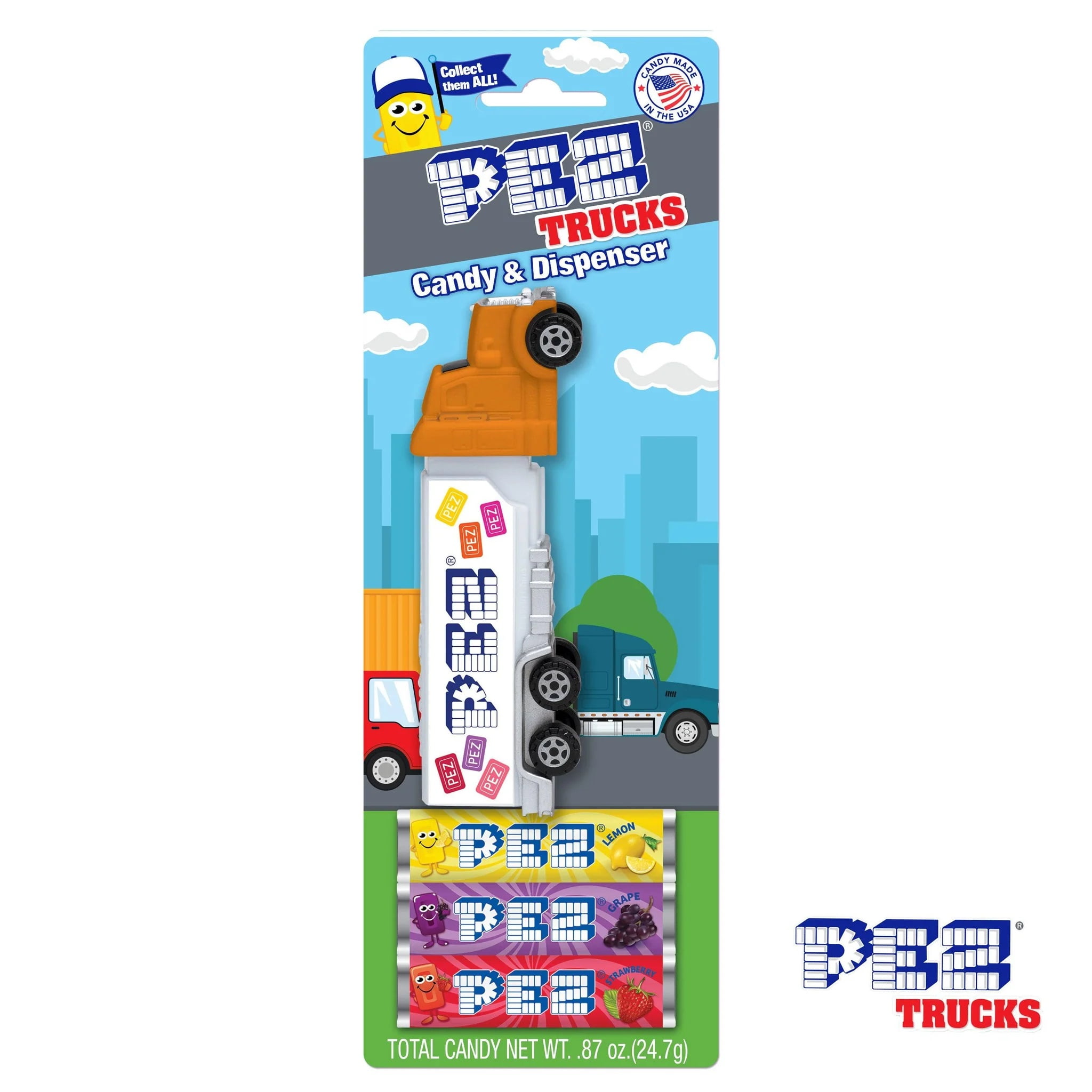 PEZ Truck/Rigs 0.87 Ounce Collectable Candy Dispenser Blister Pack ...