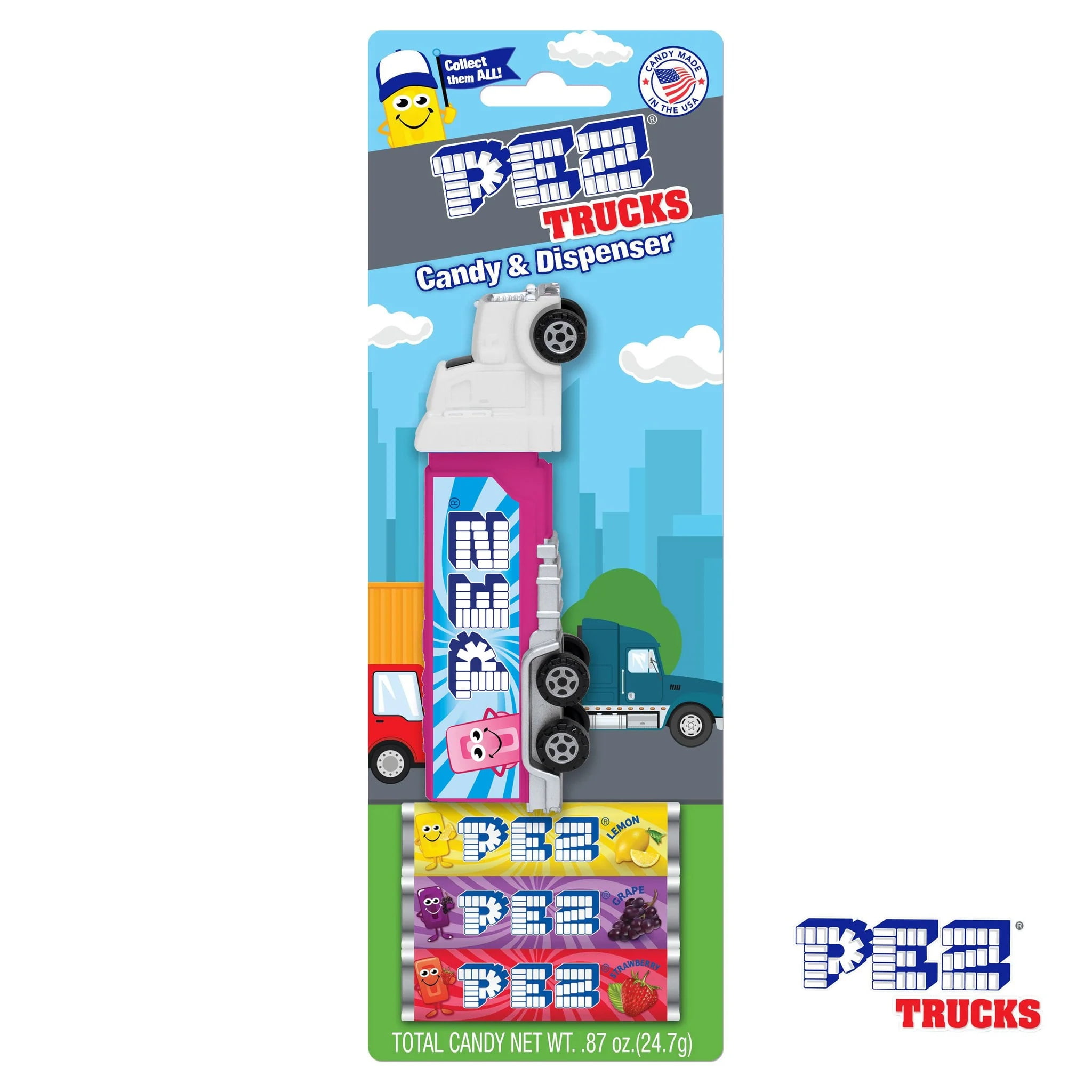 PEZ Truck/Rigs Collectable Candy Dispenser Blister Pack, 0.87 Ounce ...