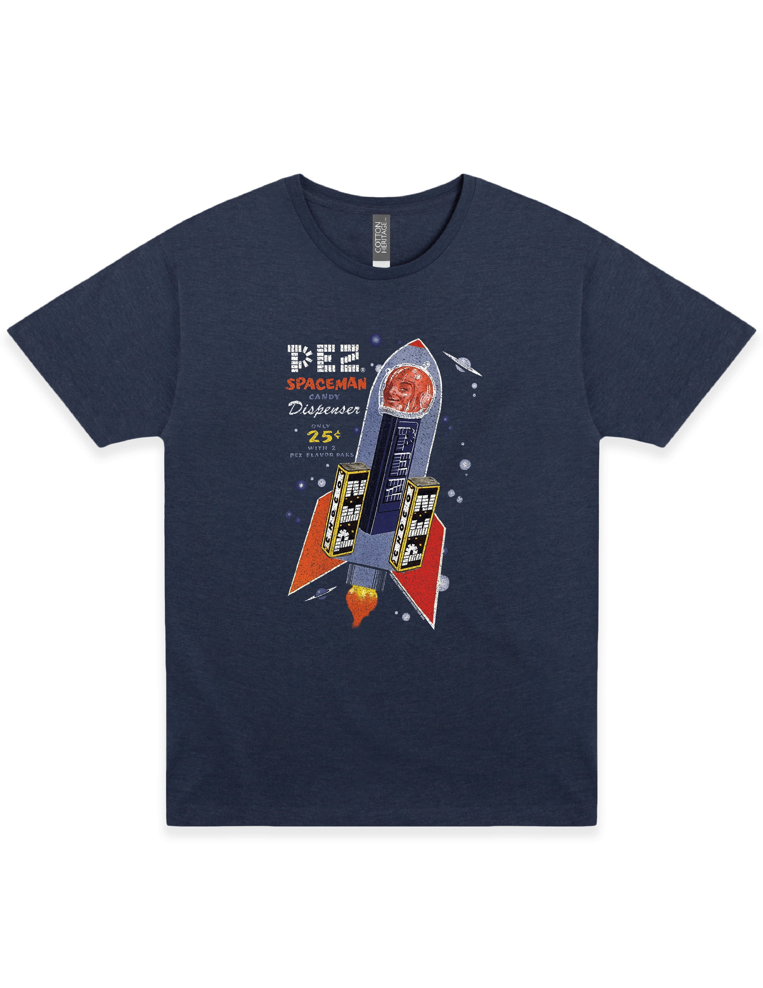PEZ Vintage Spaceman Candy Dispenser Ad Tee - Walmart.com