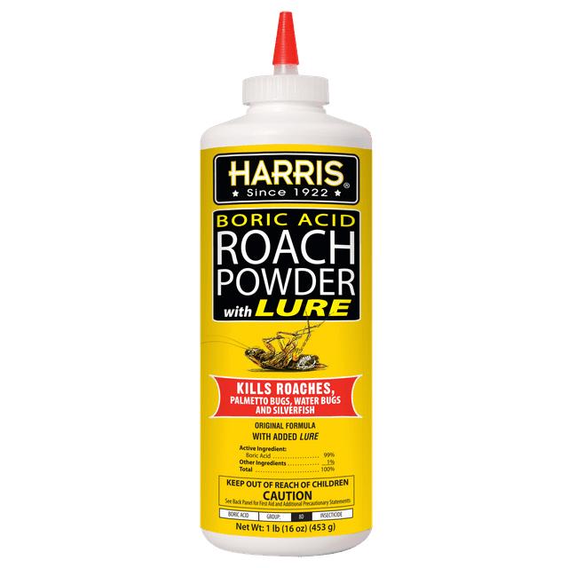 Harris Boric Acid Roach Killer, Indoor Bug & Cockroach Kill Powder with ...