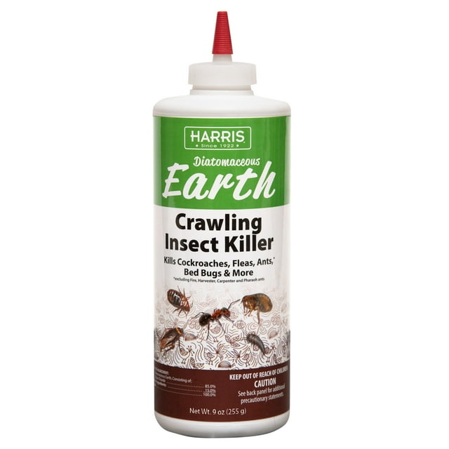 Harris Diatomaceous Earth Crawling Insect Killer Powder, 9oz - Walmart.com