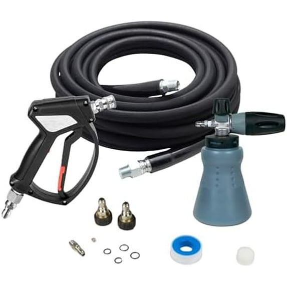 PF22 Wide Mouth Foam Cannon Kit, Includes 50' Hose, SGS28 Trigger Gun ...