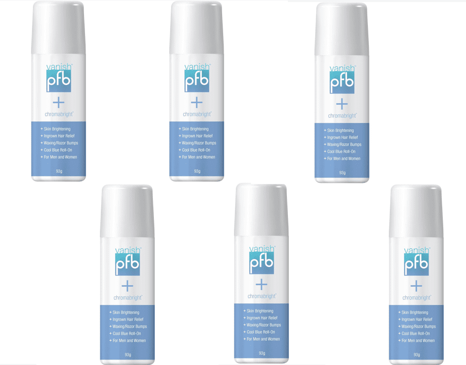 PFB Vanish (Pack of 6) With ChromaBright Razor Bump Stopper Skin Care ...