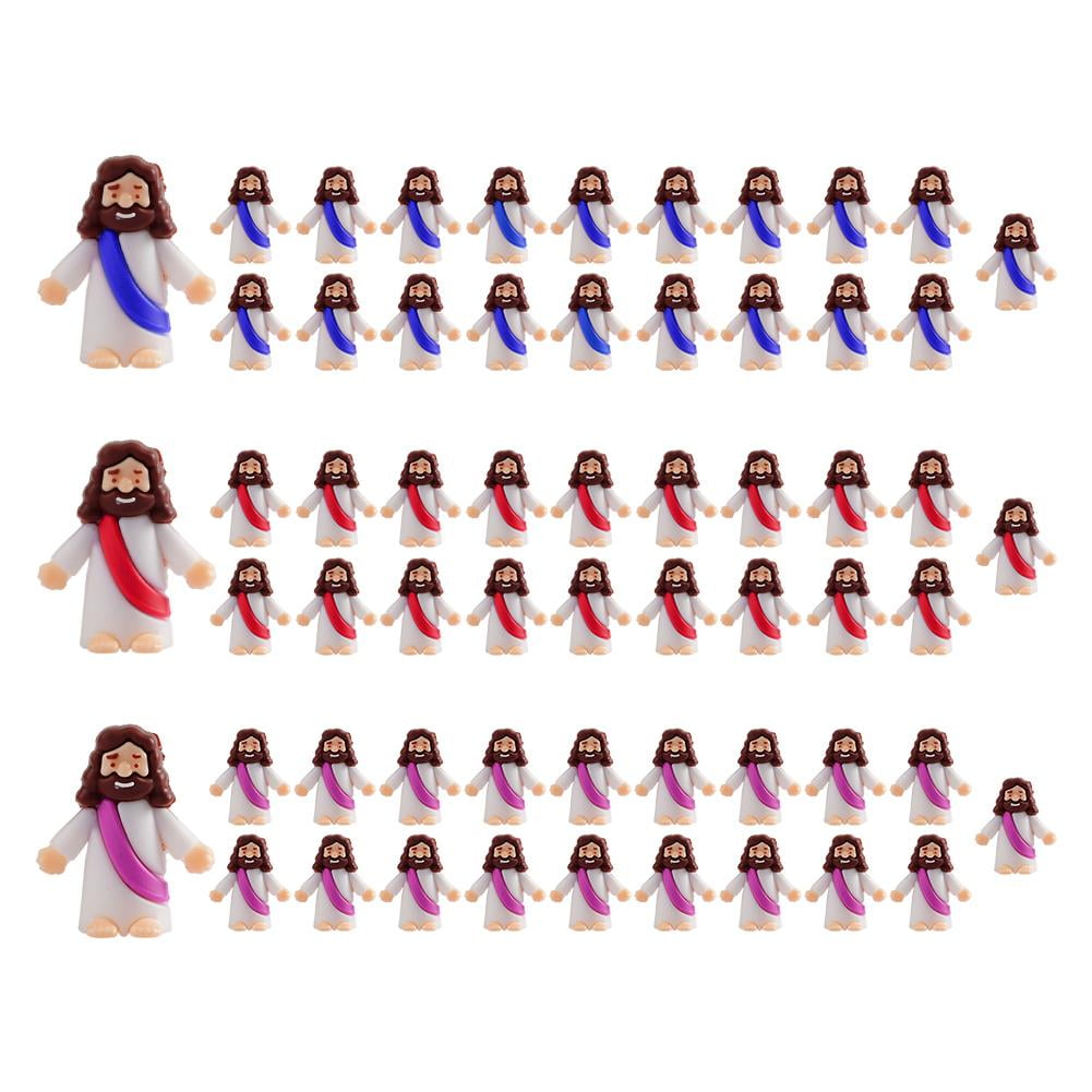 PFDDRW 60pcs (red + purple + blue * 20pcs each) Mini Jesus Statue ...