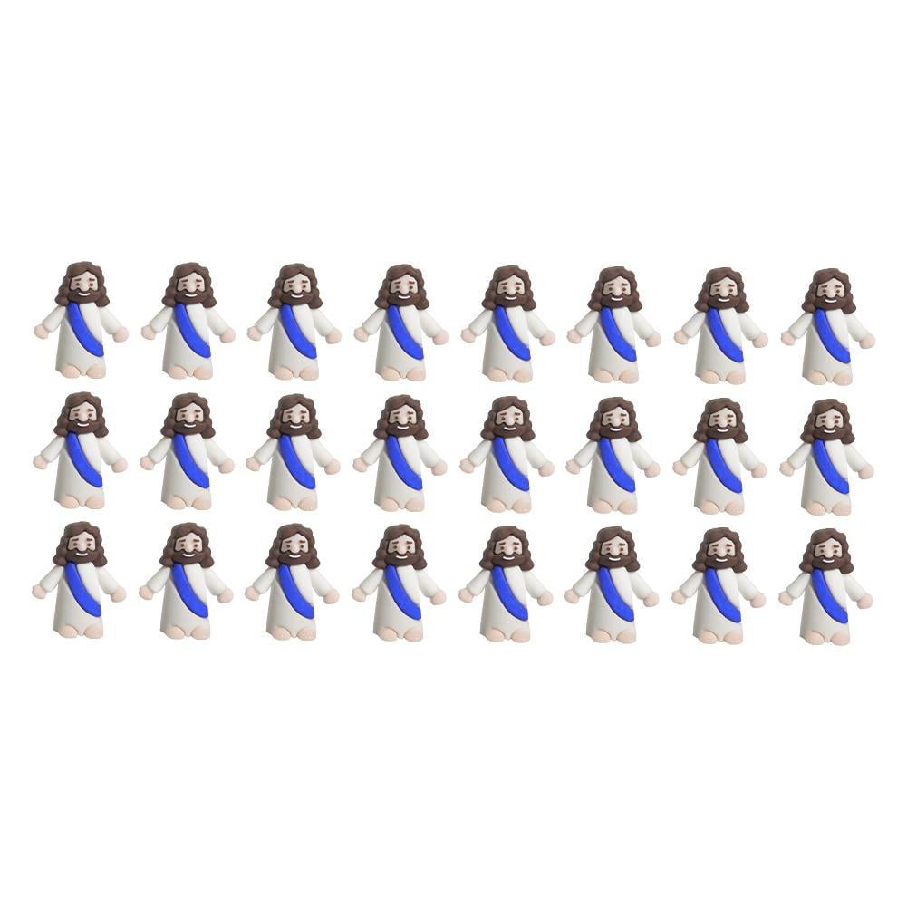 PFDDRW Blue 24 Pack Mini Jesus Statue Easter Decoration Jesus Statue ...
