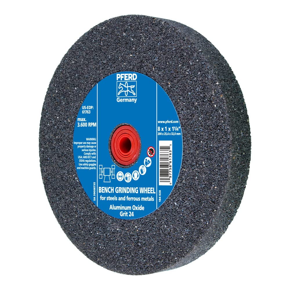PFERD Bench Grinding Wheel Universal Type | 8x1x1-1/4 inch, vitrified ...