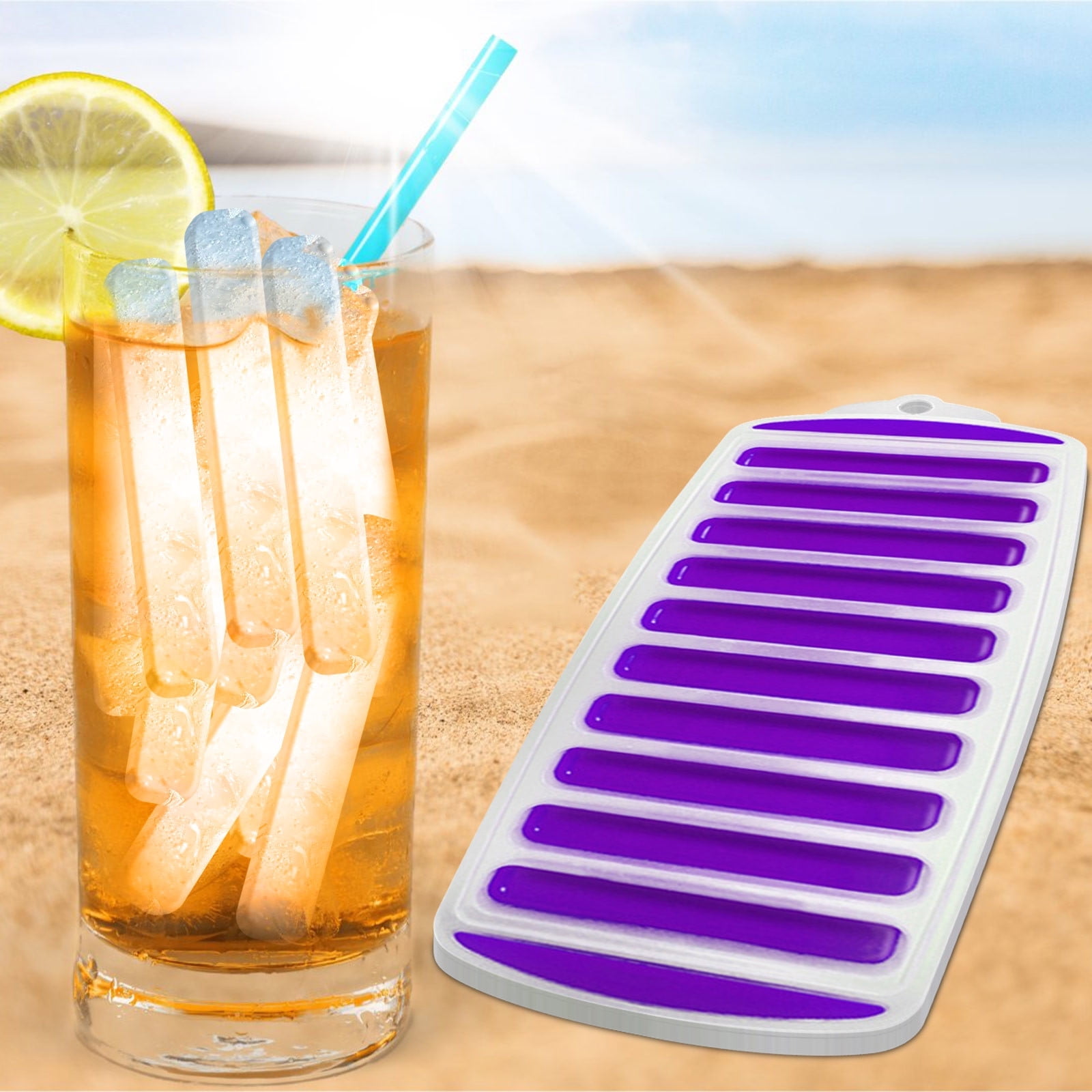 PFFRIZ Ice Cube Moulds Long Cylindrical Ice Tray Jelly Ice Molding ...