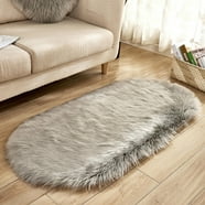 Sanmadrola Ultra Soft Fluffy Shaggy Area Rug Faux Fur Rug Chair Cover ...