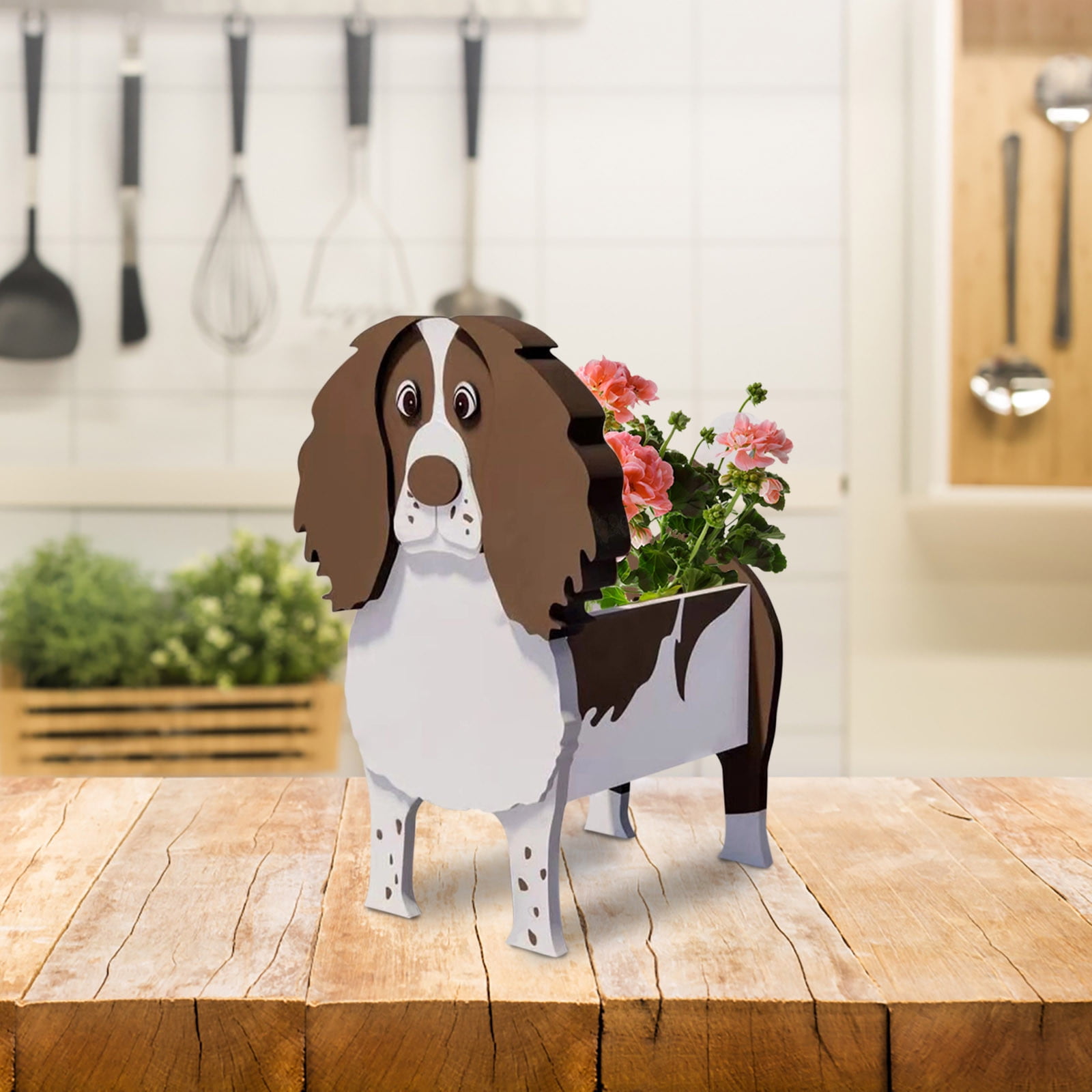 PFFRIZ Nursery Pot Garden Art Crafts Dog Flower Pot Storage Garden ...