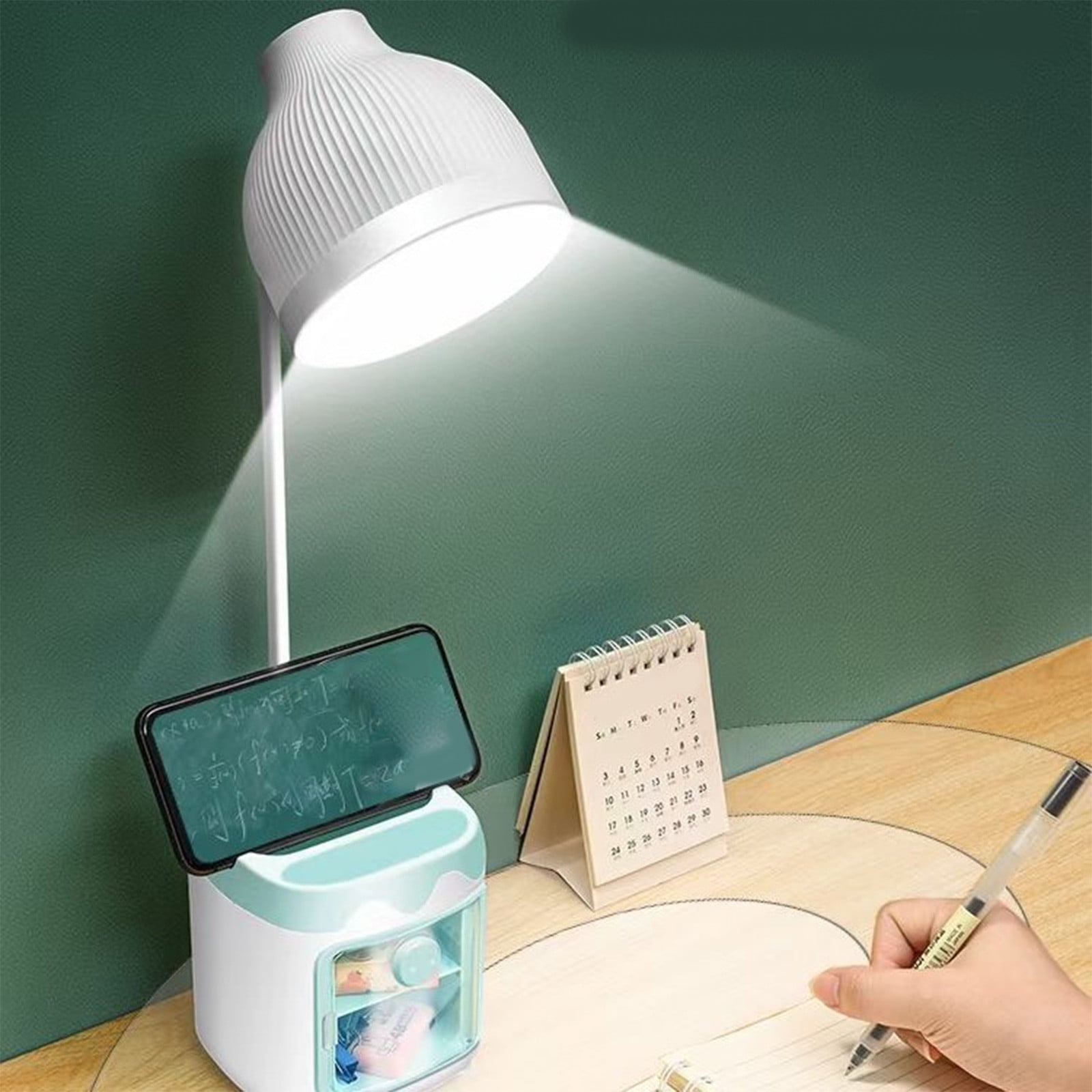 PFFRIZ Pen Holder, Study LED Desk Lamp with USB Charging Port, Kids ...