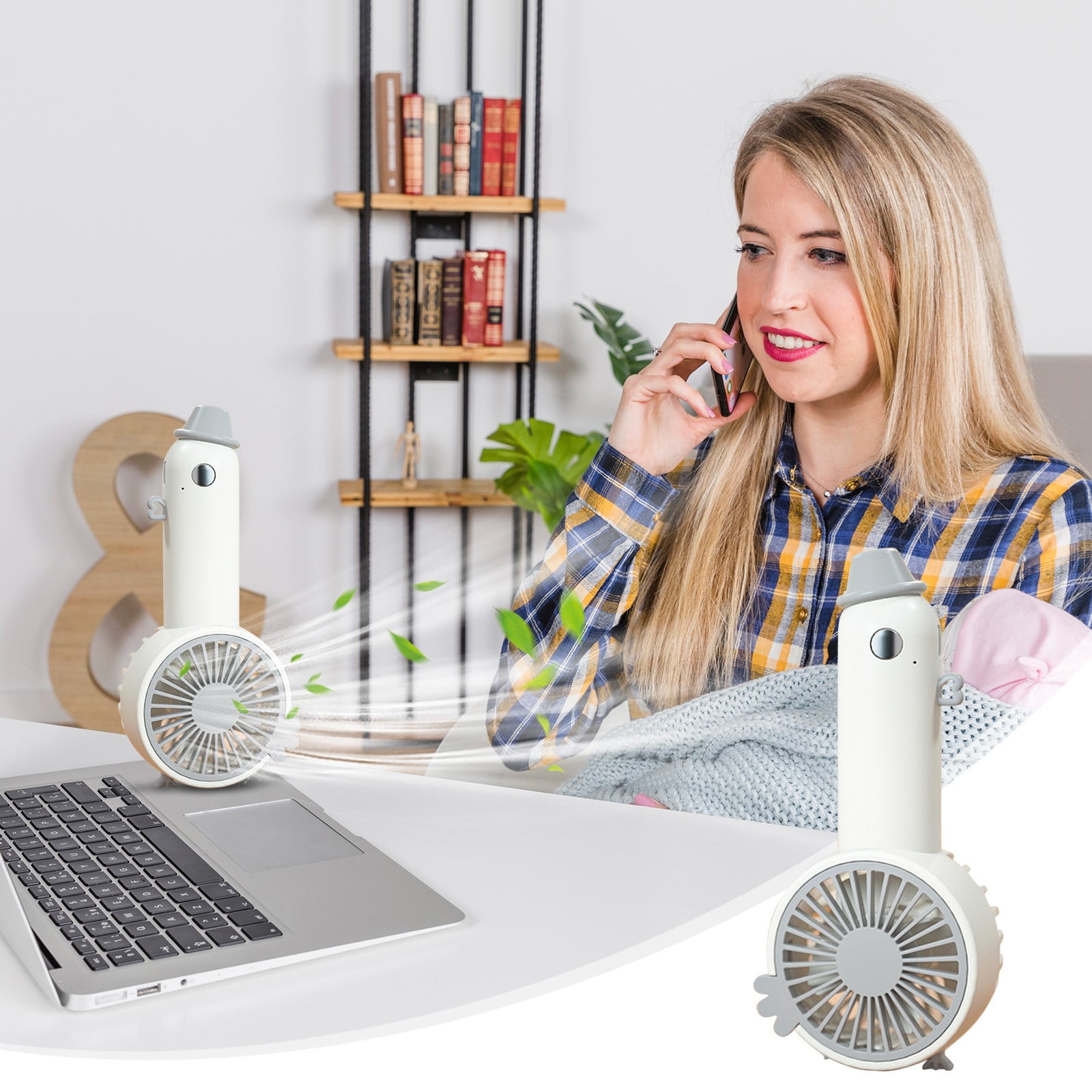 PFFRIZ Powerful Wind Fan Handheld USB Charging Pocket Mini Chicken Fan ...