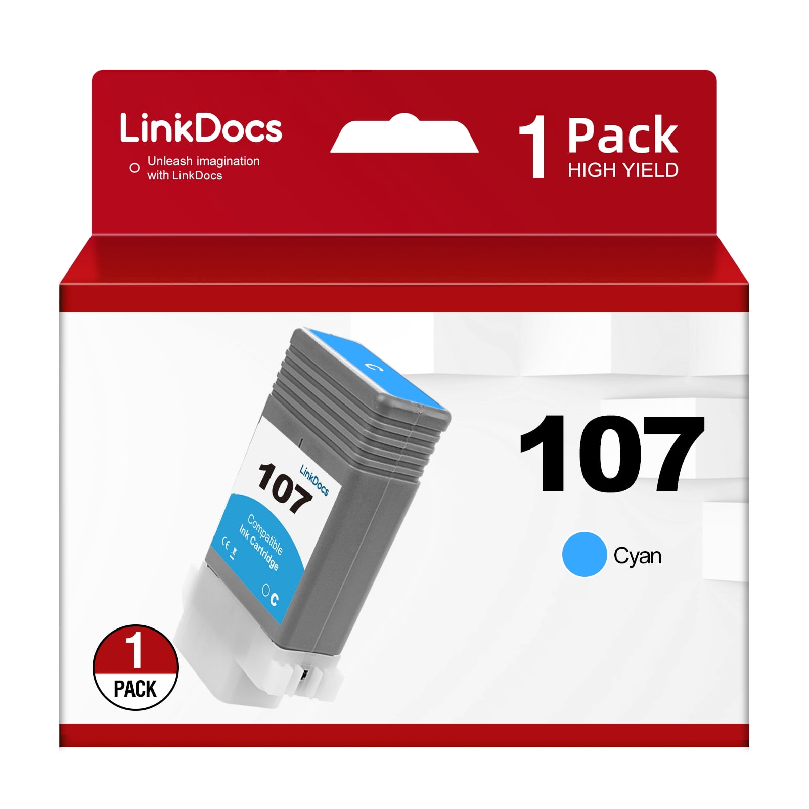 PFI107 PFI-107 Cyan Ink Cartridge Replacement for Canon PFI-107 C Ink Cartridge Work for Canon ...