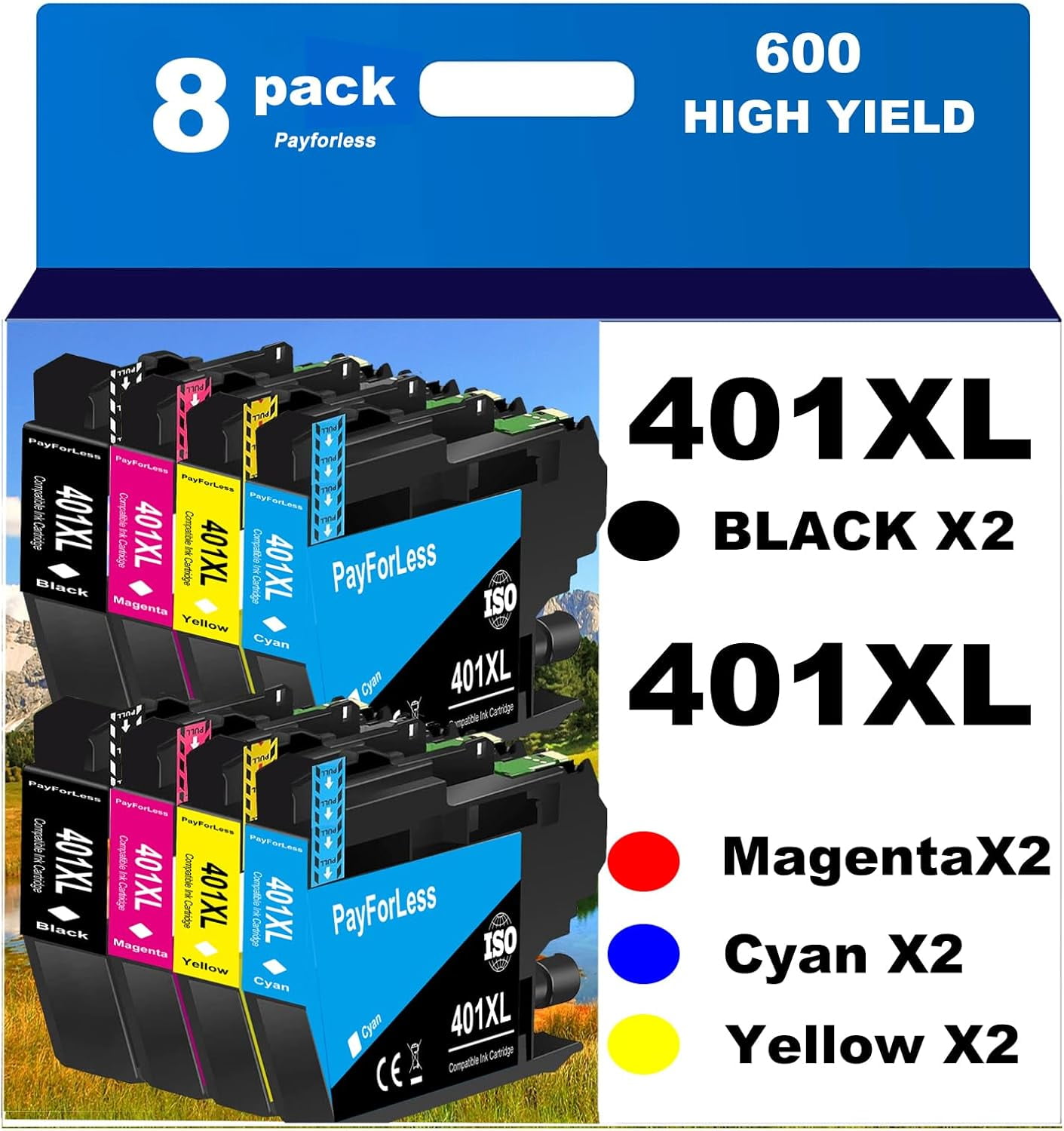 PFL LC401XL Ink Cartridges for Printer Compatible LC401 Ink Cartridges ...