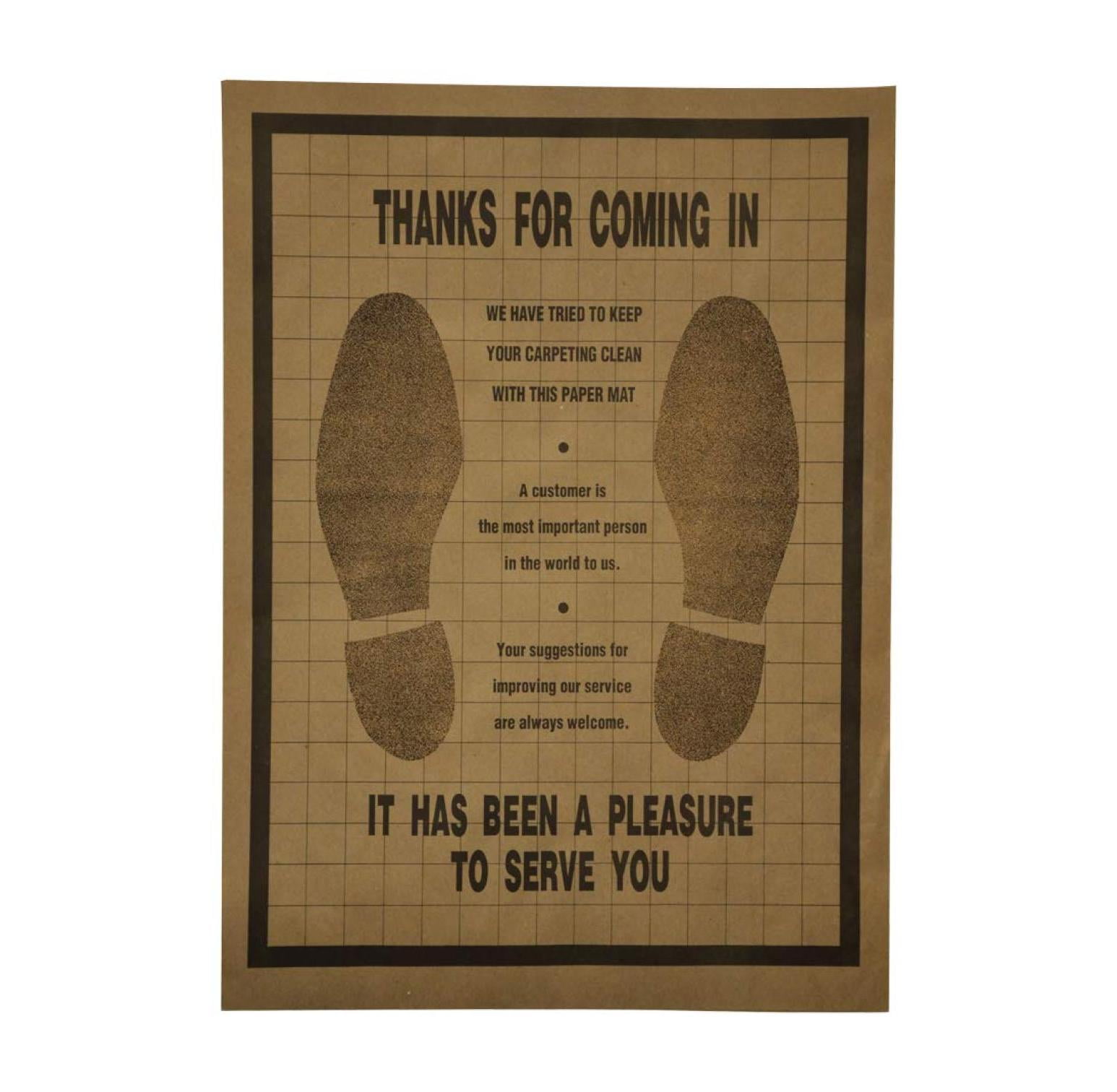 PFM-500 Disposable Paper Floor Mats - Heavy Duty, Biodegradable, 500 ...