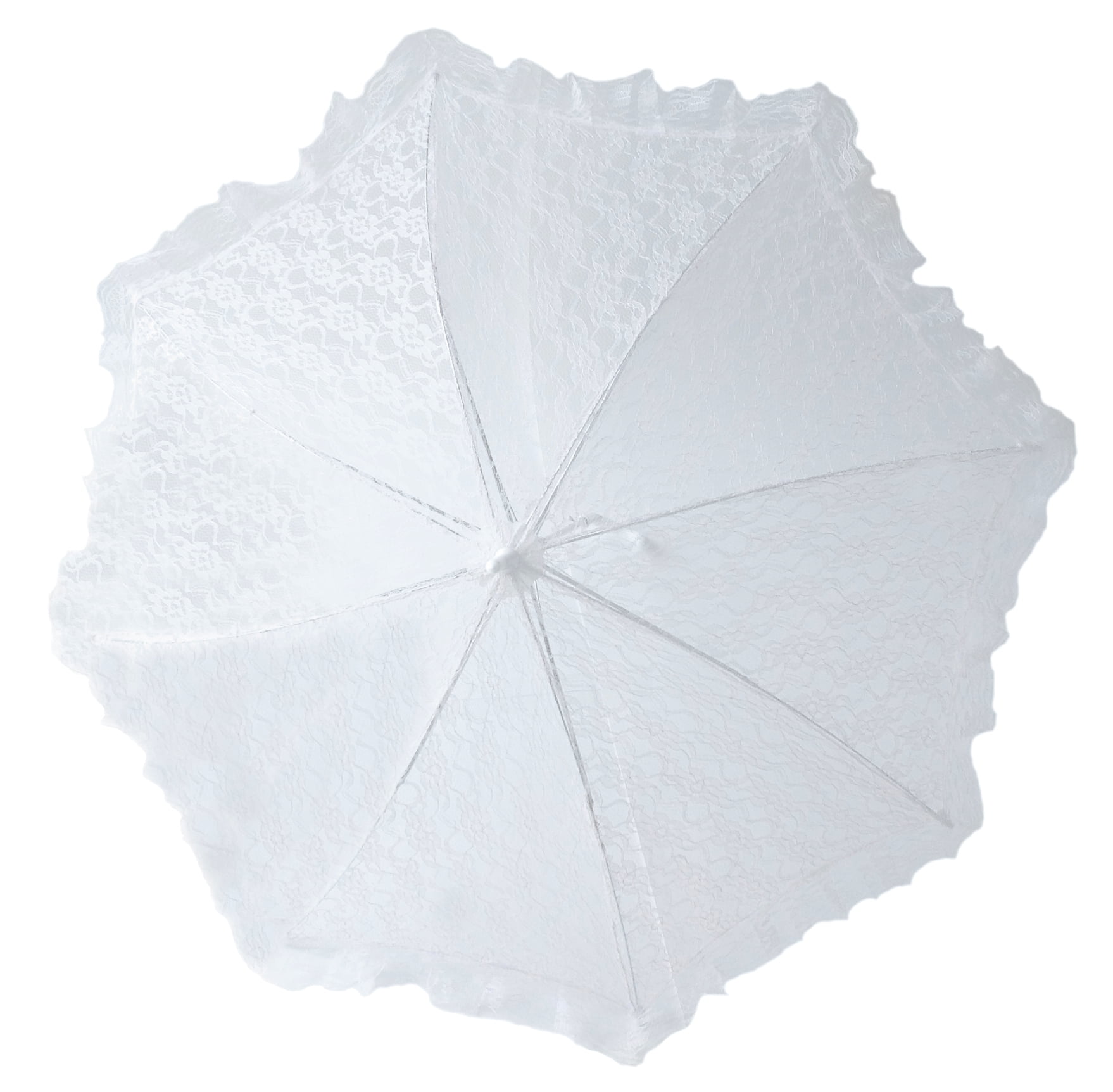 PFP 32" Lace Baby or Bridal Shower Umbrella White Parasol - Walmart.com
