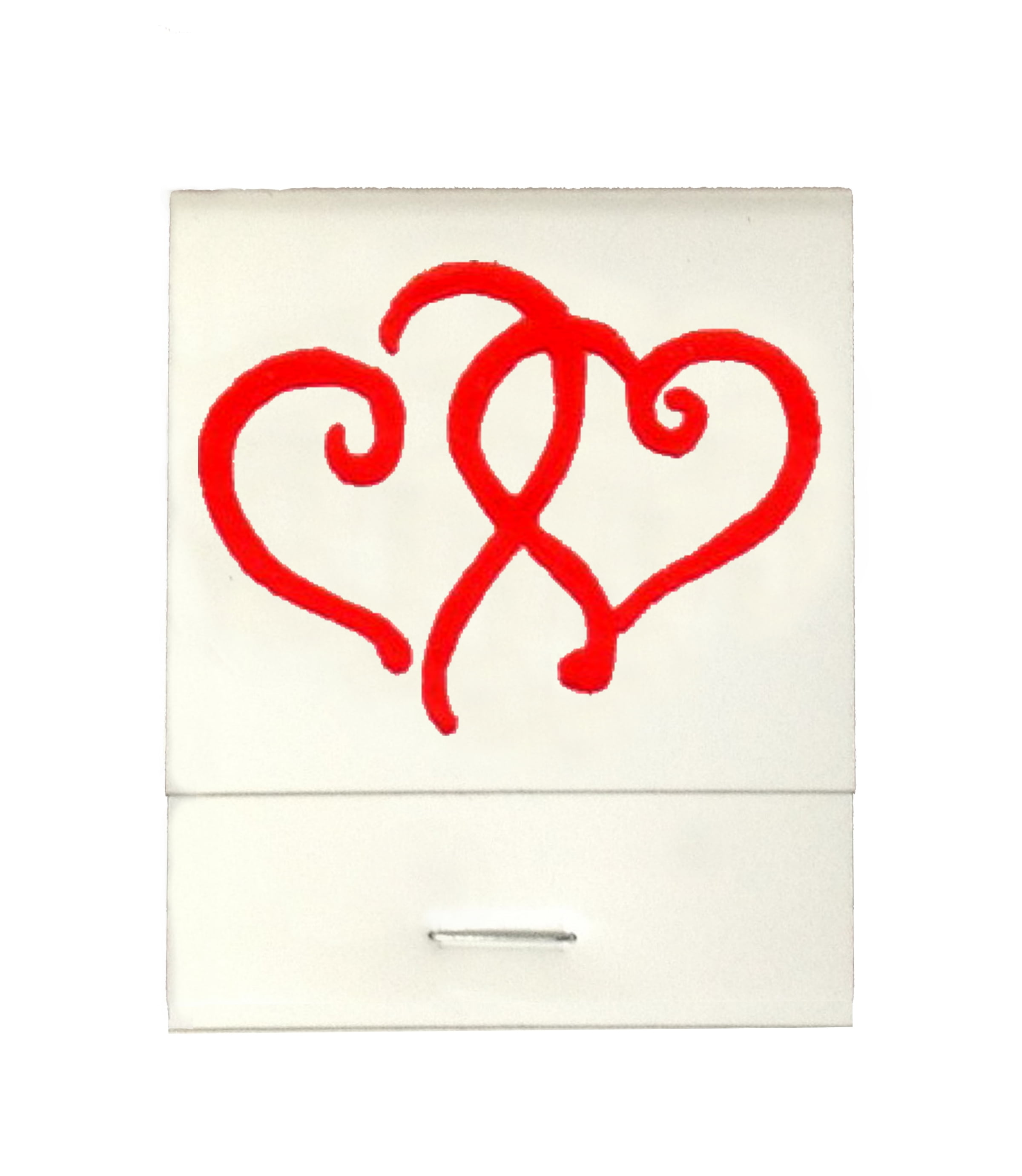 PFP 50 White 20 Strike Matches with Printed Hearts in Red Matchbooks ...