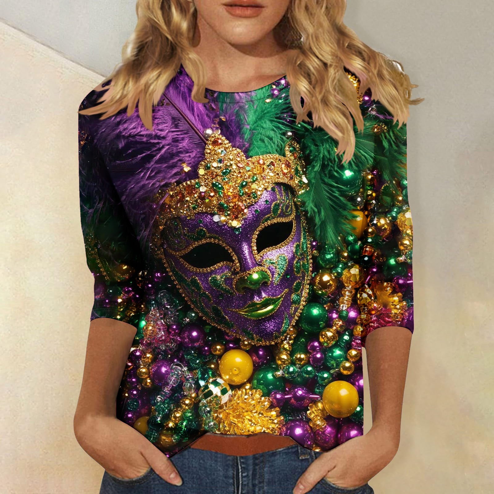 PFRNLF Mardi Gras Clothing Women,Fashionable Women's Spring/Summer ...