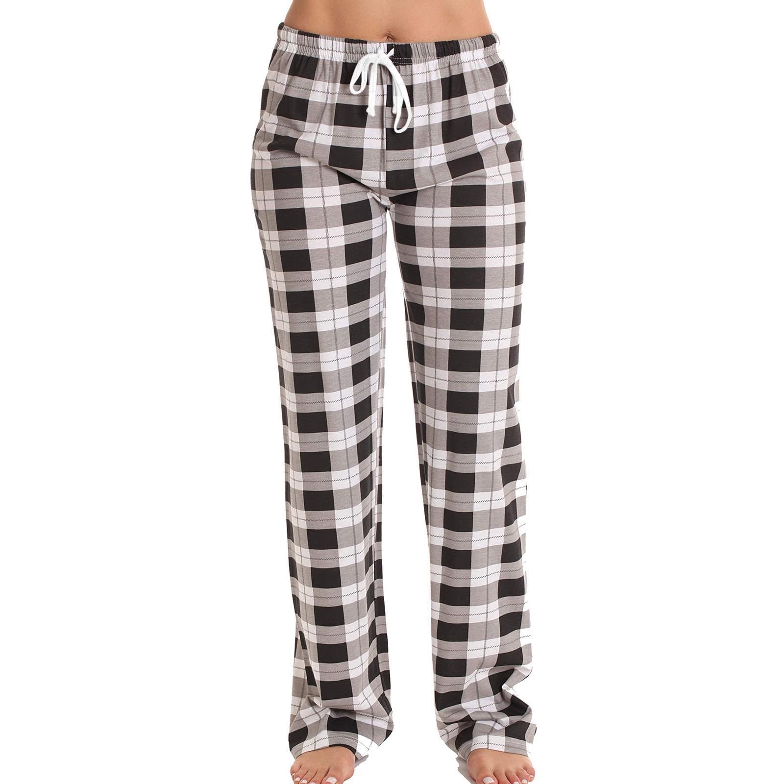 PFRNLF Womens Flannel Pajama Pants Ultra-Soft Comfy Pj Bottom Stretch ...