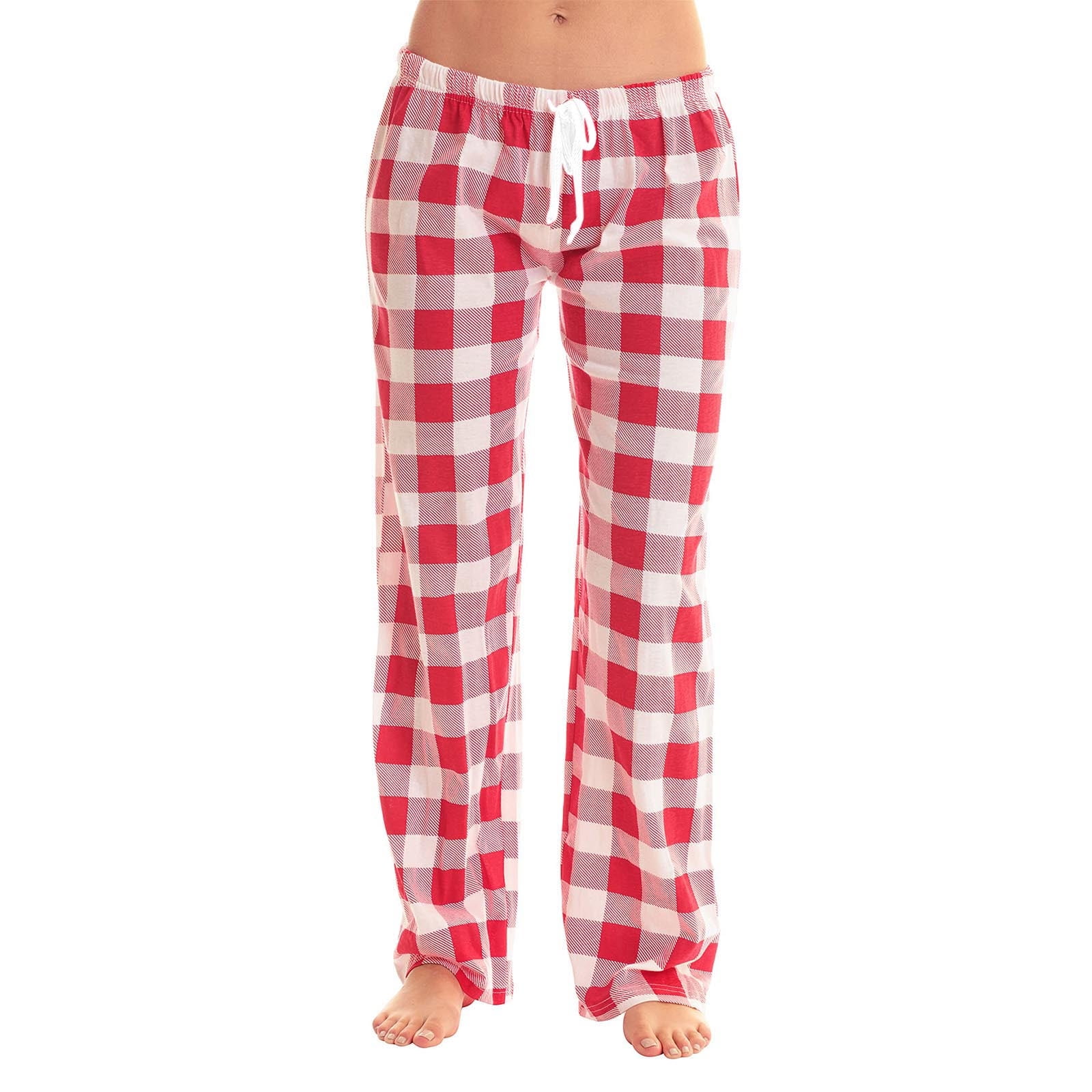PFRNLF Plaid Flannel Pajama Pants for Womens Stretch Comfy Pj Pants ...
