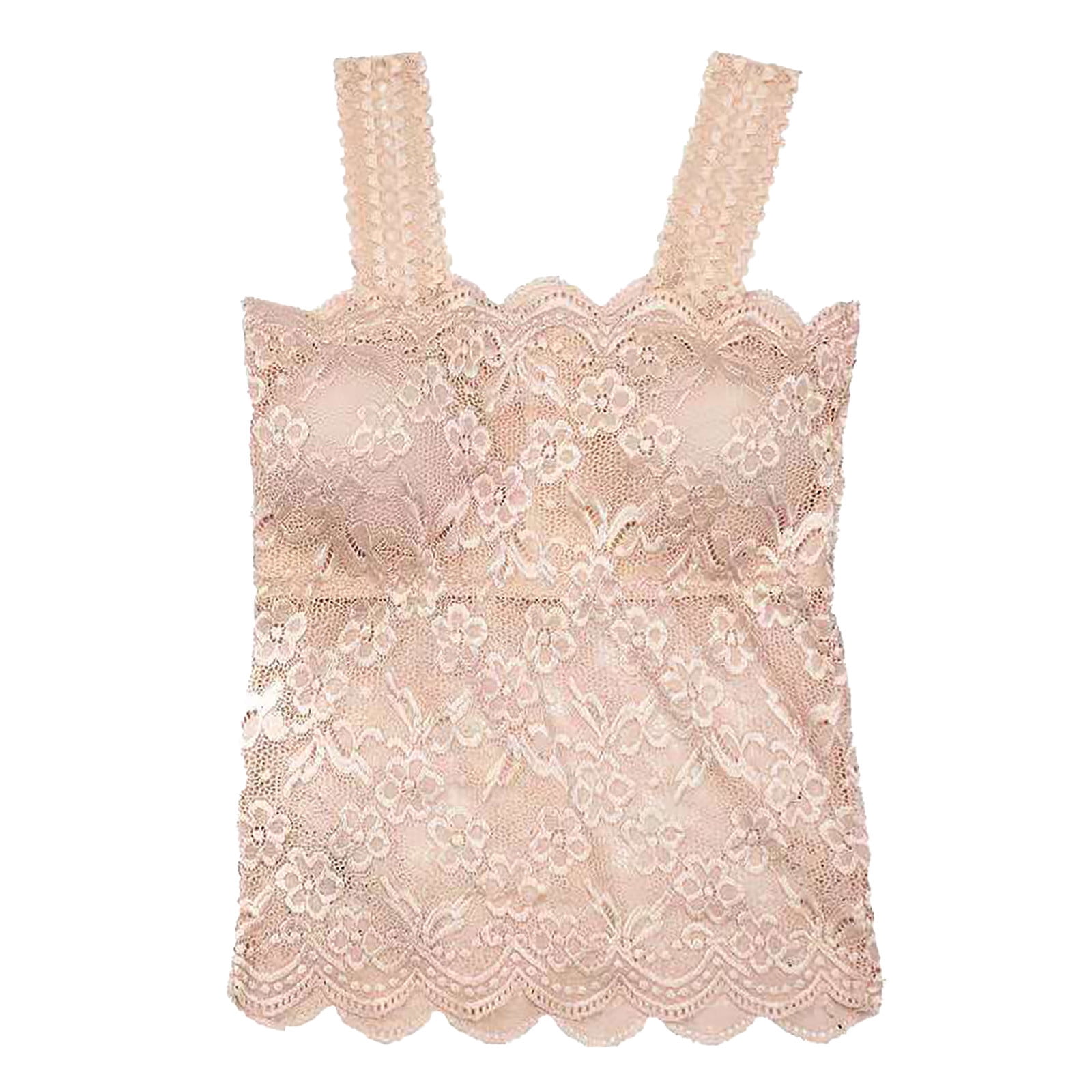 PFWOWB Beige Women Gym Clothes Lace Inner with Cup Sleeveless Showing ...