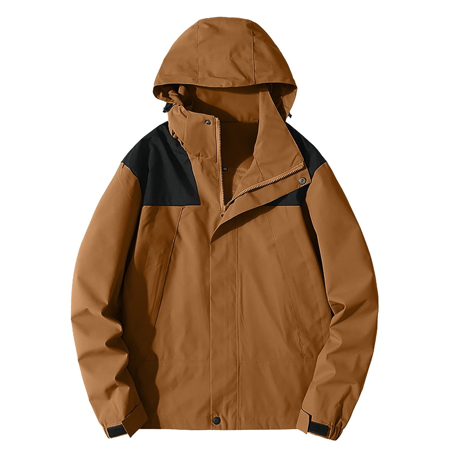 PFWOWB Brown Rain Jacket Women Women Color Matching Windbreaker Long ...