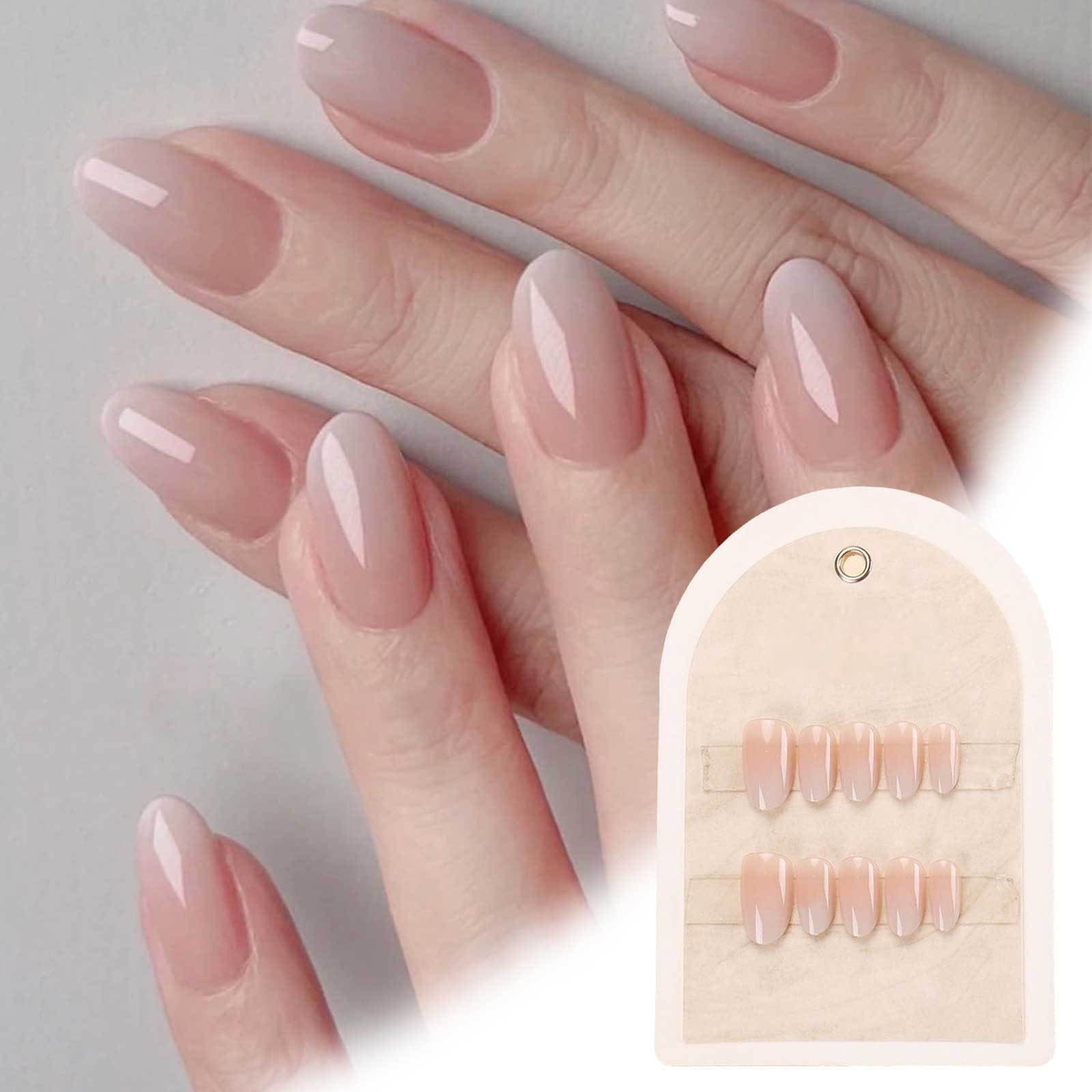 PFWOWB Gradient French FakeNail Wearing 15 Different Sizes 30Pcs Nail ...