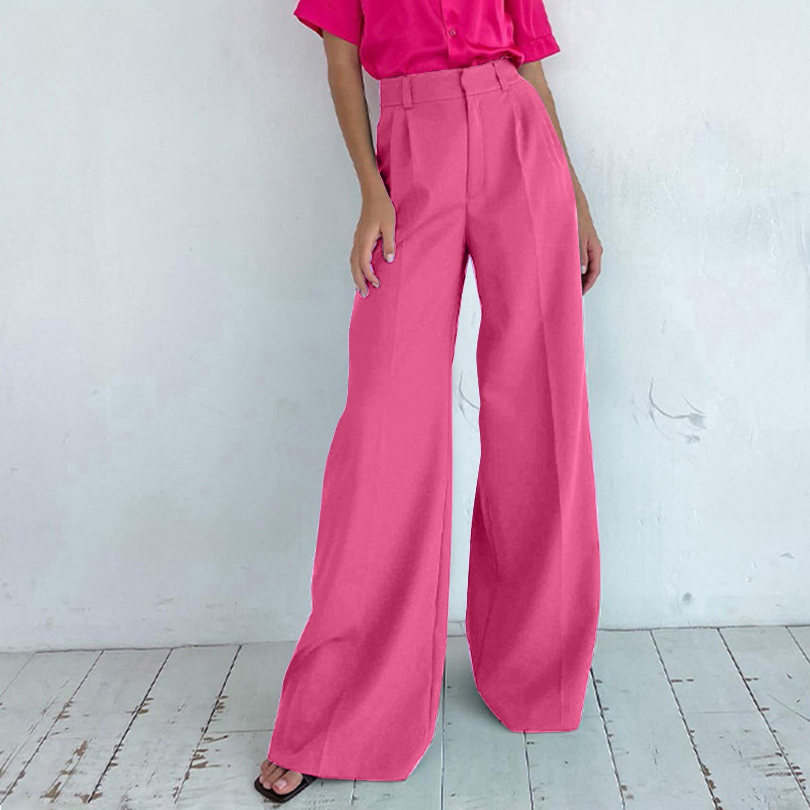 PFWOWB Woman Jeans Women High Waist Slim Casual Fashion Wide Leg ...