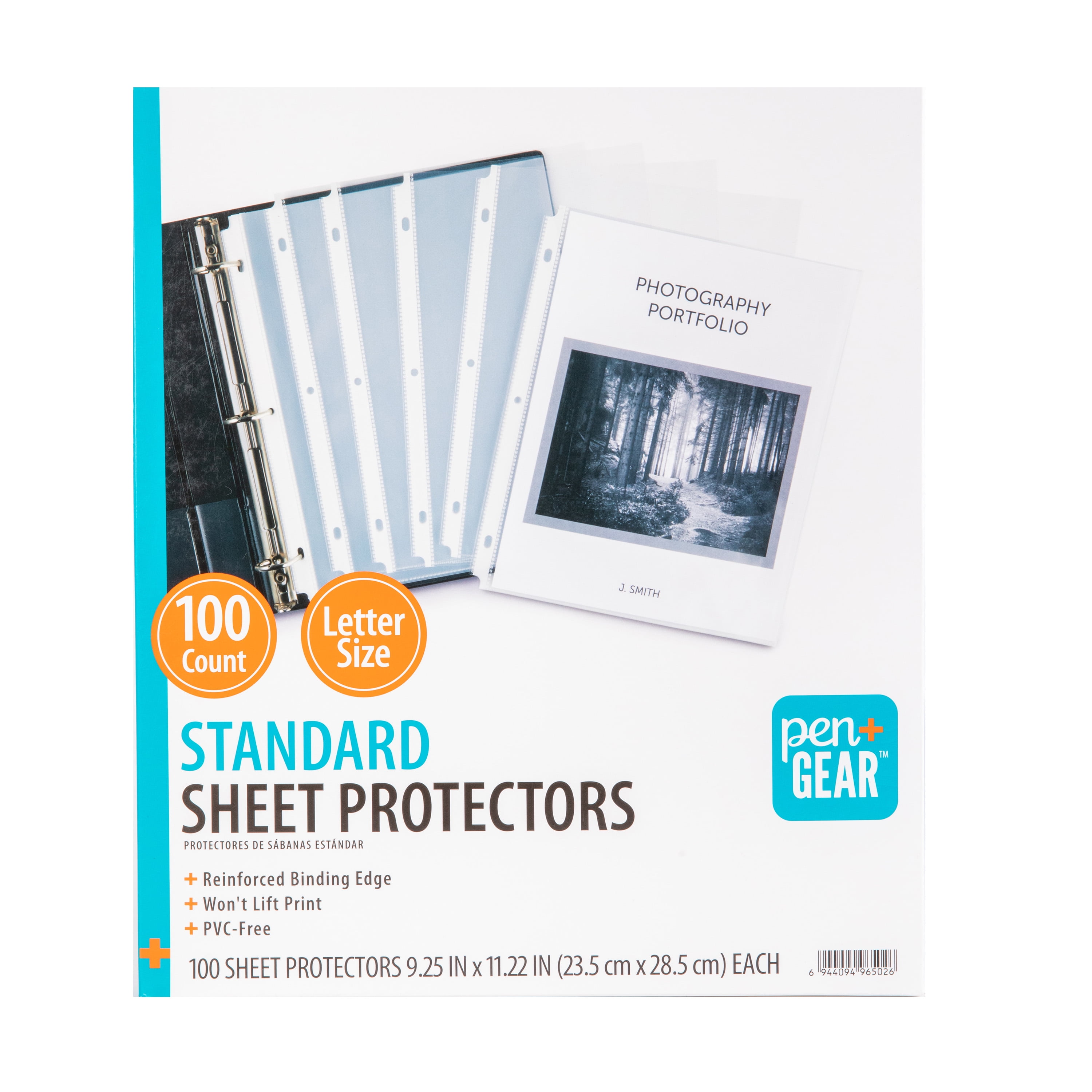 Pen+Gear Standard Sheet Protector, 100-Count, 9.25 x 11.22 Inches, PVC ...