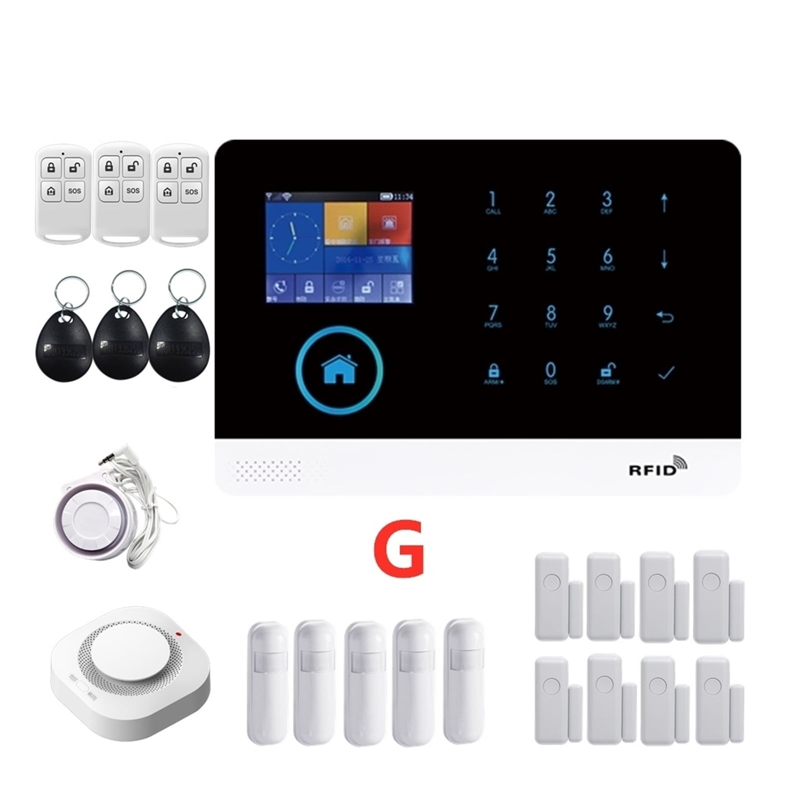 PG-103 3G WiFi GSM GPRS Home Burglar Alarm System Wireless 433MHz ...