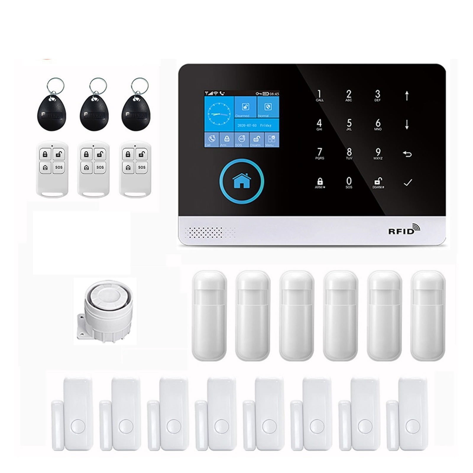 PG-103 Wireless GSM Alarm With Metal Detector Window Door Sensor Smart ...