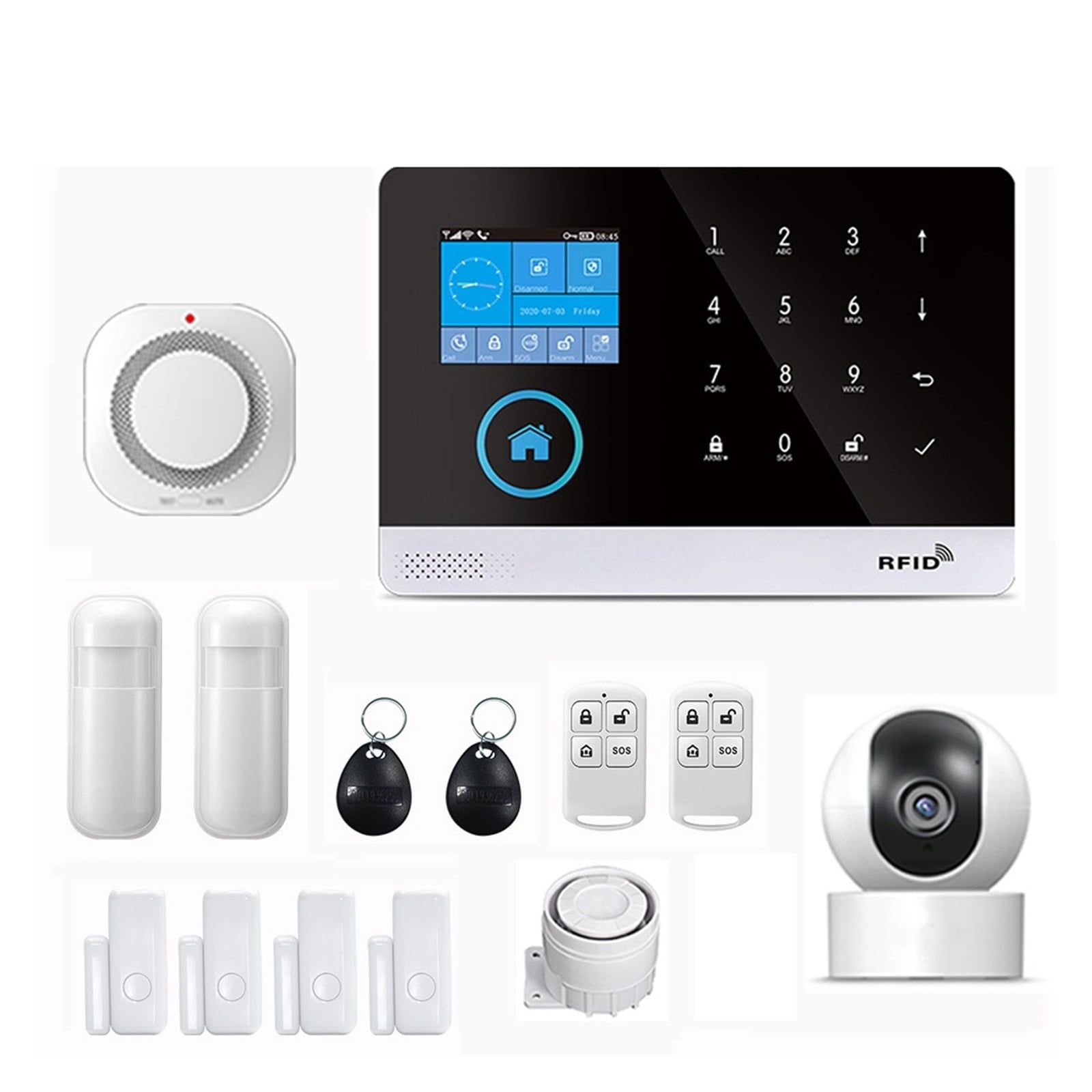 PG-103 Wireless GSM Alarm With Metal Detector Window Door Sensor Smart ...