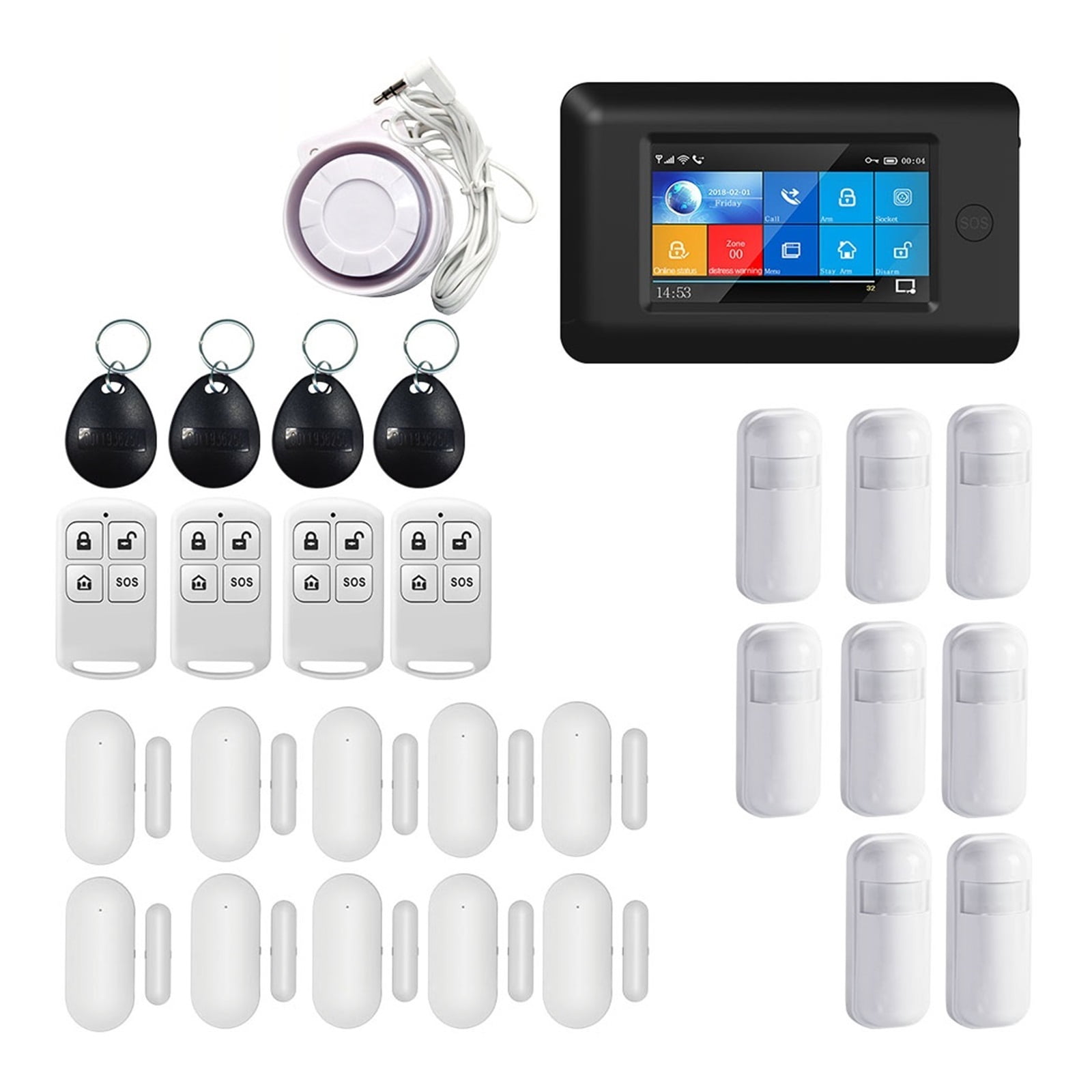 PG-106 4G GSM GPRS Wireless Smart Home Security Alarm Systems APP ...