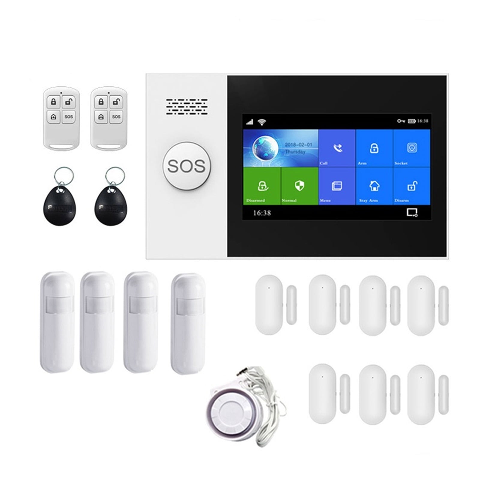 PG-107 4G GSM Alarm System Tuya APP Wireless 433MHz Security Alarm Kit ...