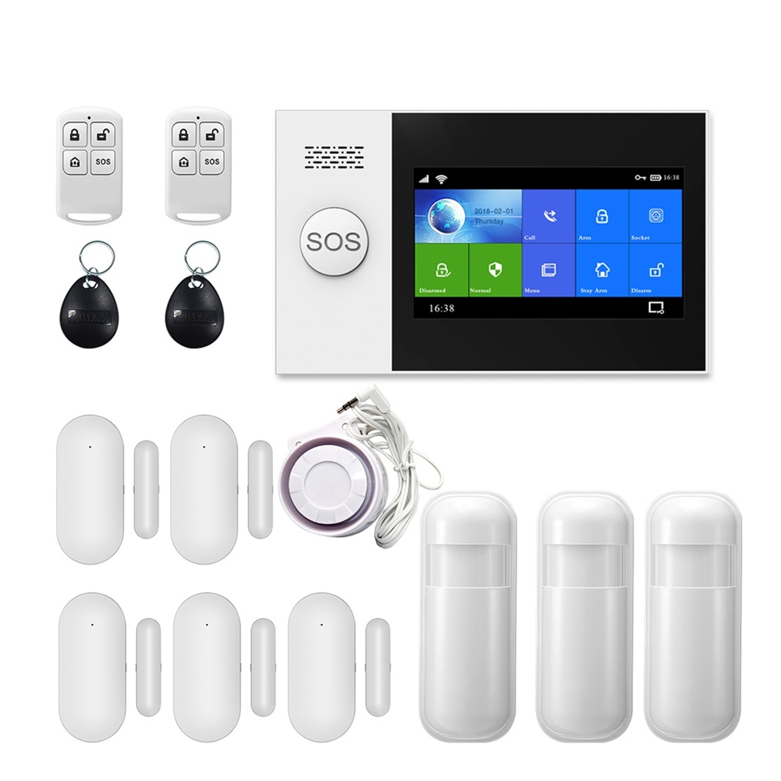 PG-107 4G Tuya Wireless Home WIFI GSM Home Security With Motion ...