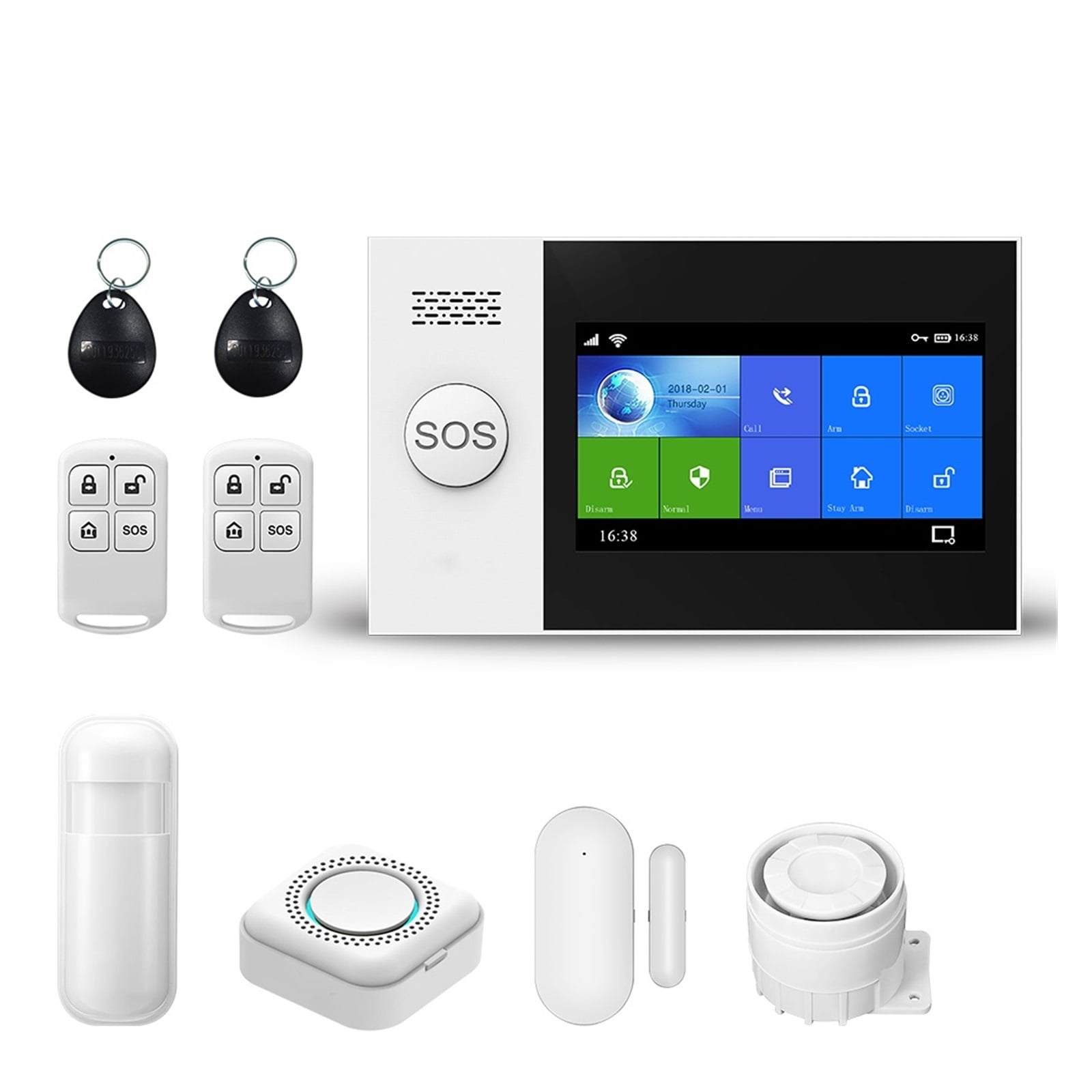 PG-107 Tuya Wireless Home WIFI GSM Home Security With Motion Detector ...