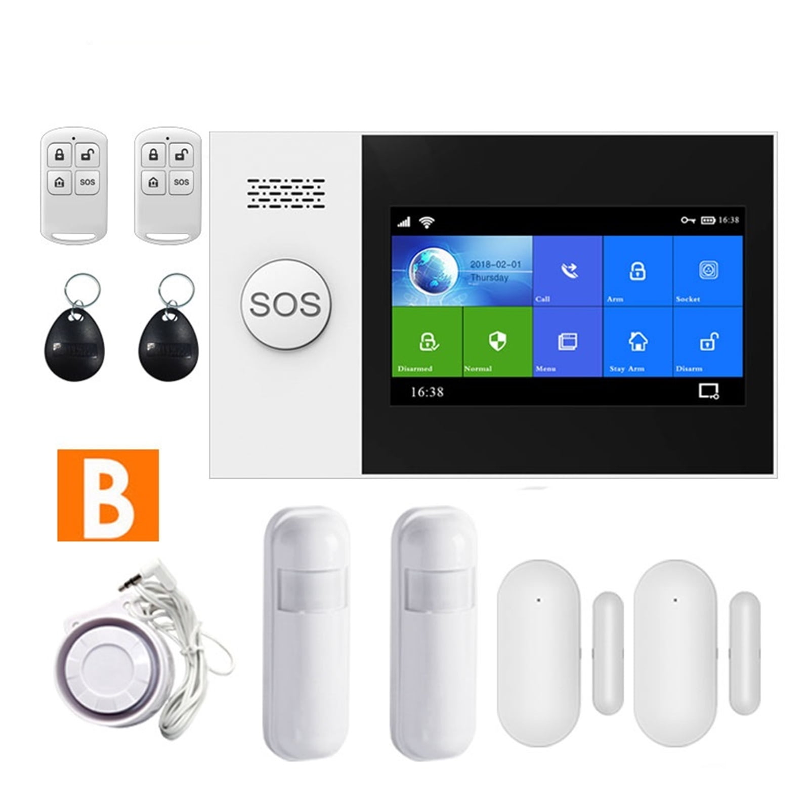 PG-107 Wifi Gsm Tuya Smart Alarm Home Security System With Pir Motion ...