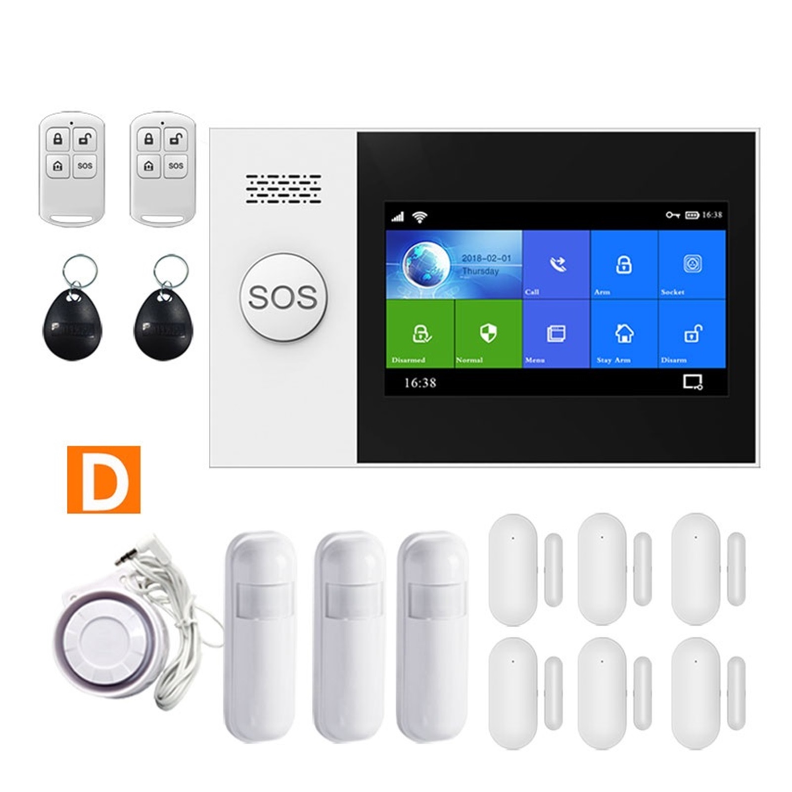 PG-107 Wifi Gsm Tuya Smart Alarm Home Security System With Pir Motion ...