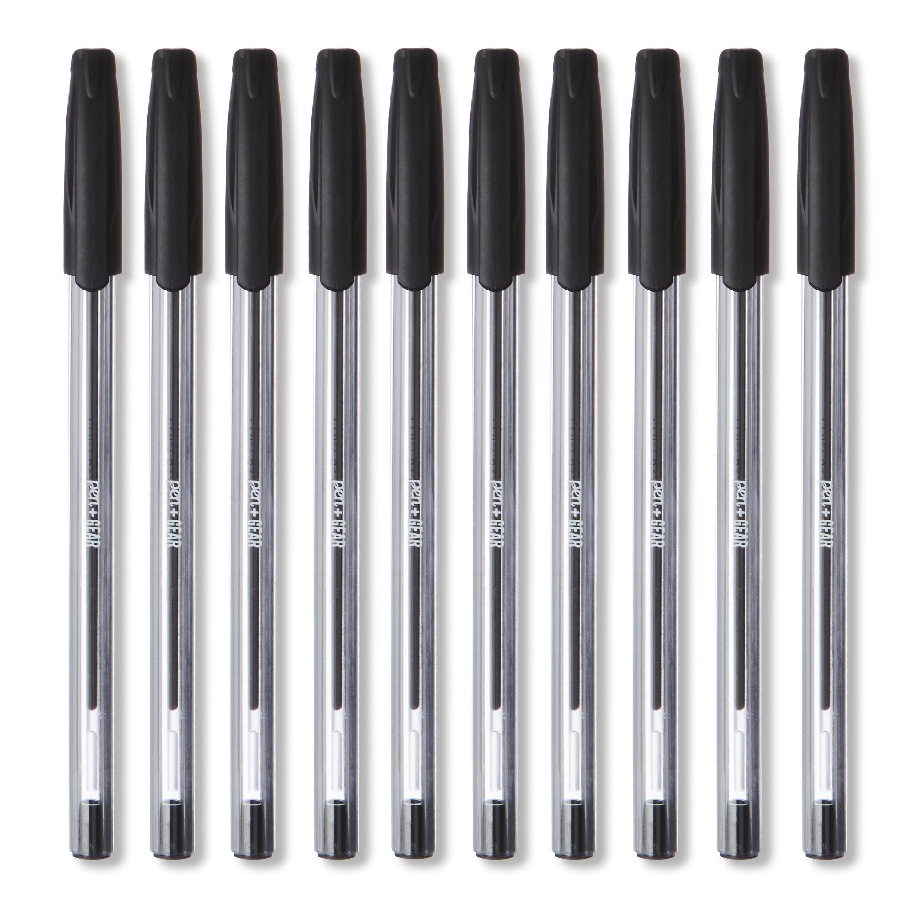 Pen+Gear Ballpoint Stick Pens, 1.0 mm, Black, 10 Count - Walmart.com