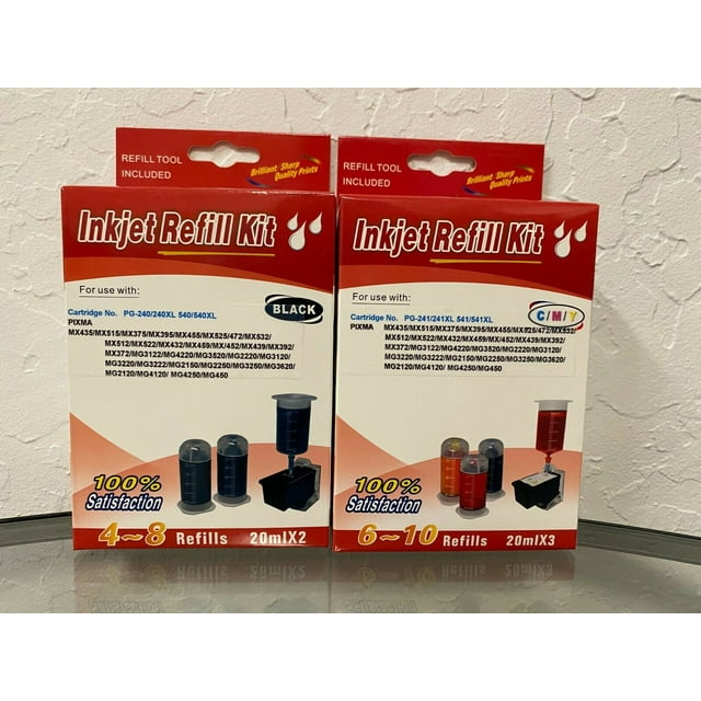 PG-240 CL-241 Cartridges DIY Refill kit Box for Canon PIXMA - Walmart.com