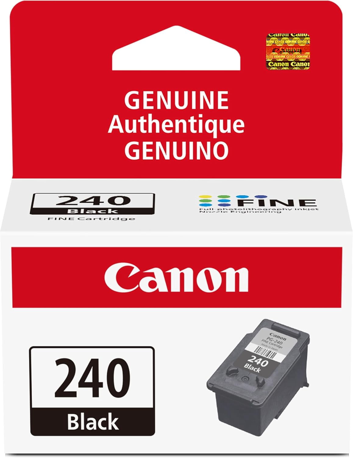 PG-240 Genuine Black Ink Cartridge, Compatible with MG2120/3120/4120 ...