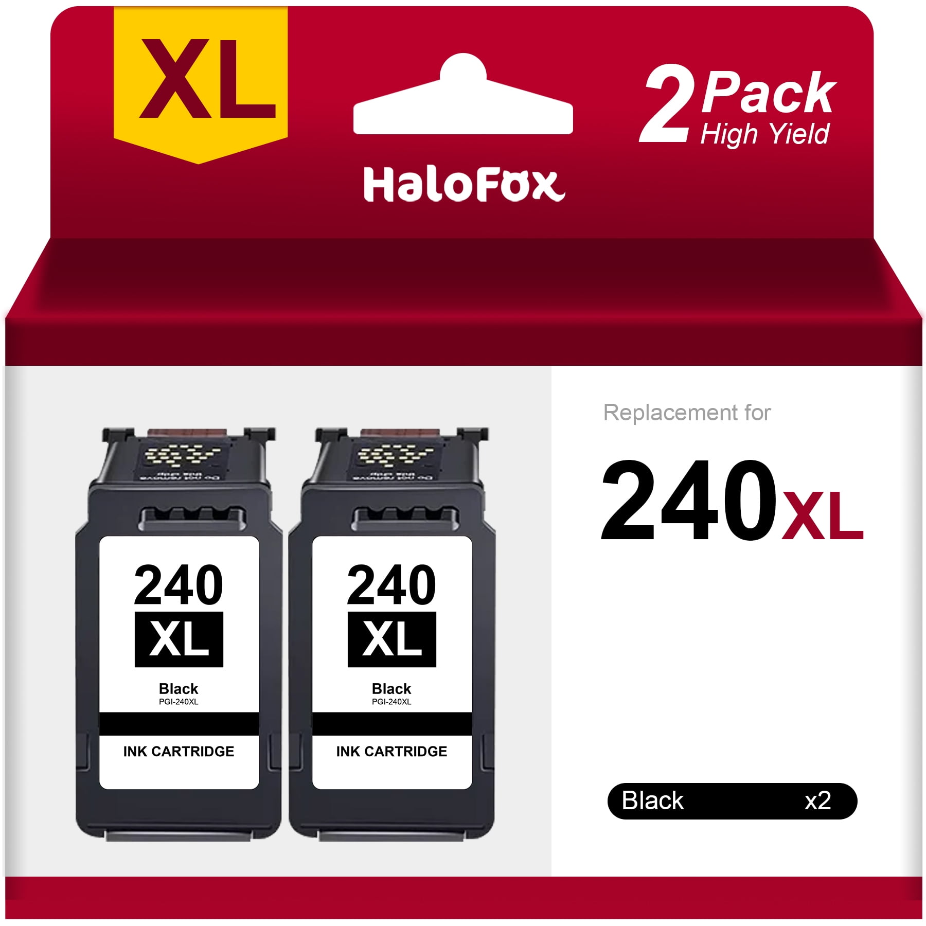 PG-240 XL Black Ink Cartridges Twin Pack Compatible with Canon PIXMA MX ...
