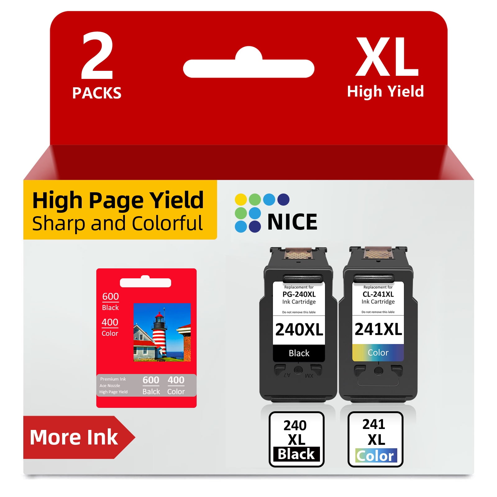 PG 240XL CL 241XL Ink Cartridge for Canon Ink 240 241 Black and Color ...