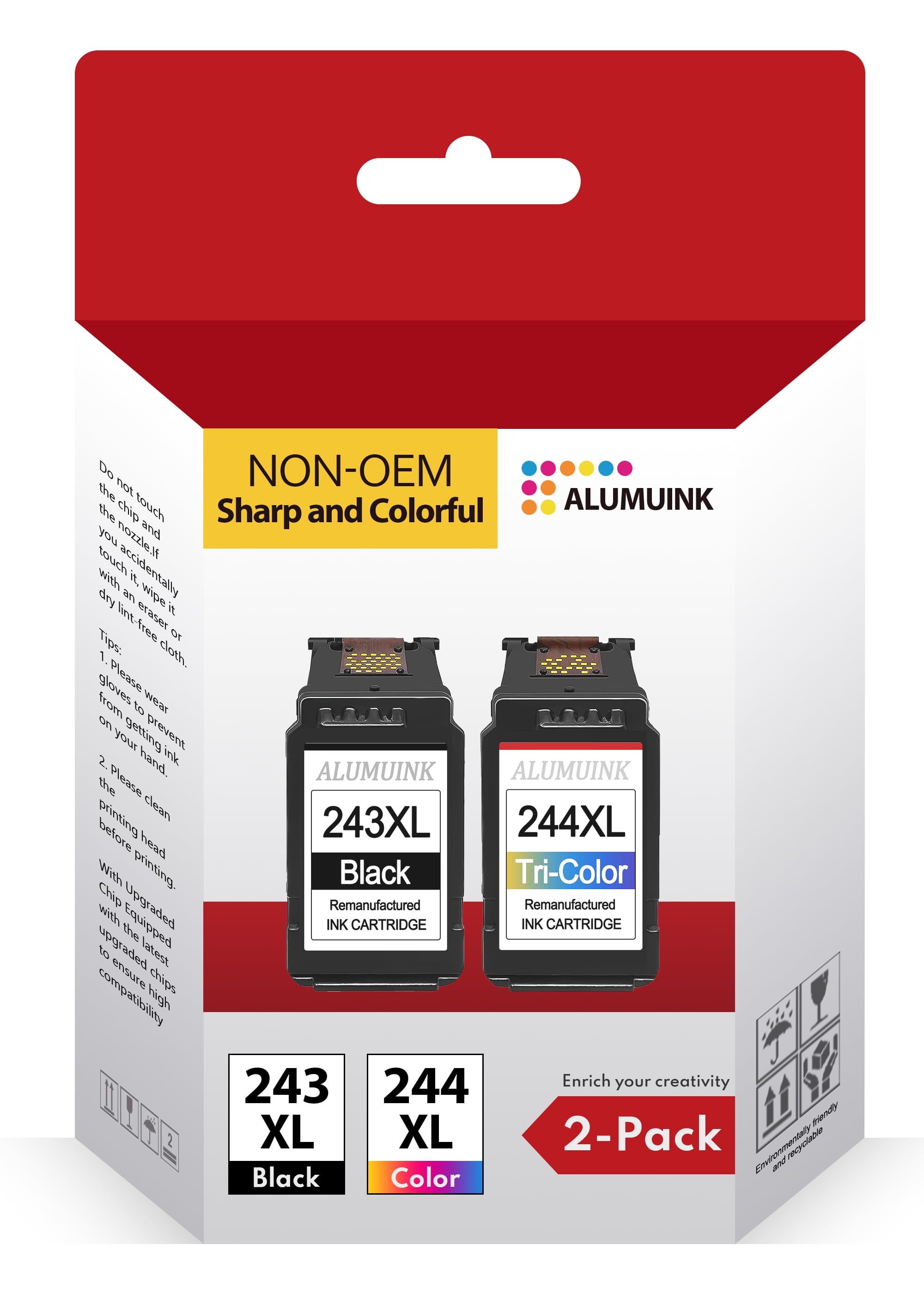 PG-243XL and CL-244XL Ink Photo Paper Pack, Replacement for Canon 244 ...