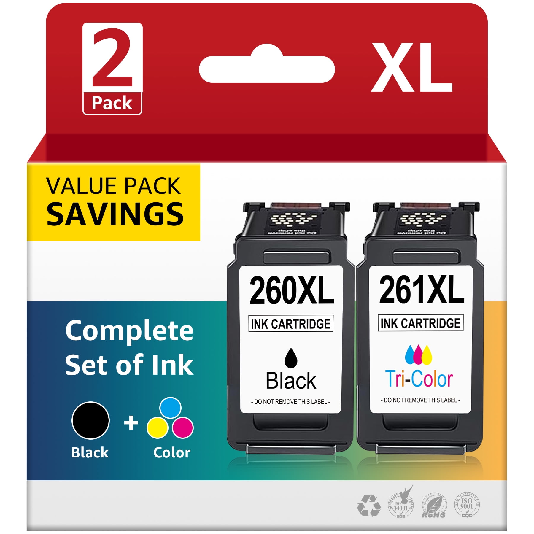 Meolulu Canon Ink Cartridges, Compatible PG-260XL CL-261XL, PIXMA TS6420 TR7020 TS5320, High ...