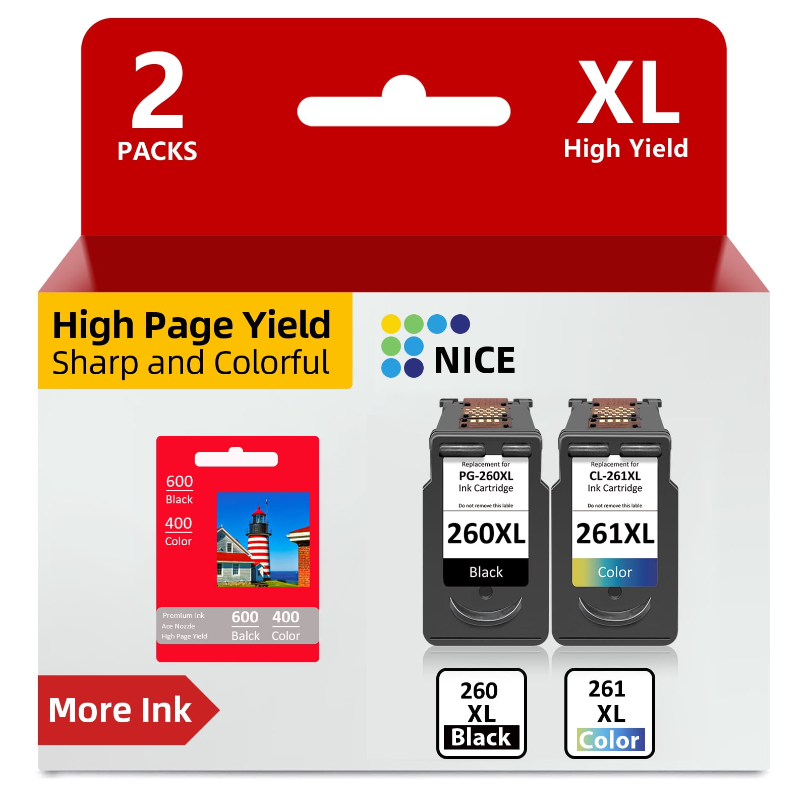 Canon PG-260XL CL-261XL Ink Cartridge for Pixma TS5320 TS6420 TR7020 ...
