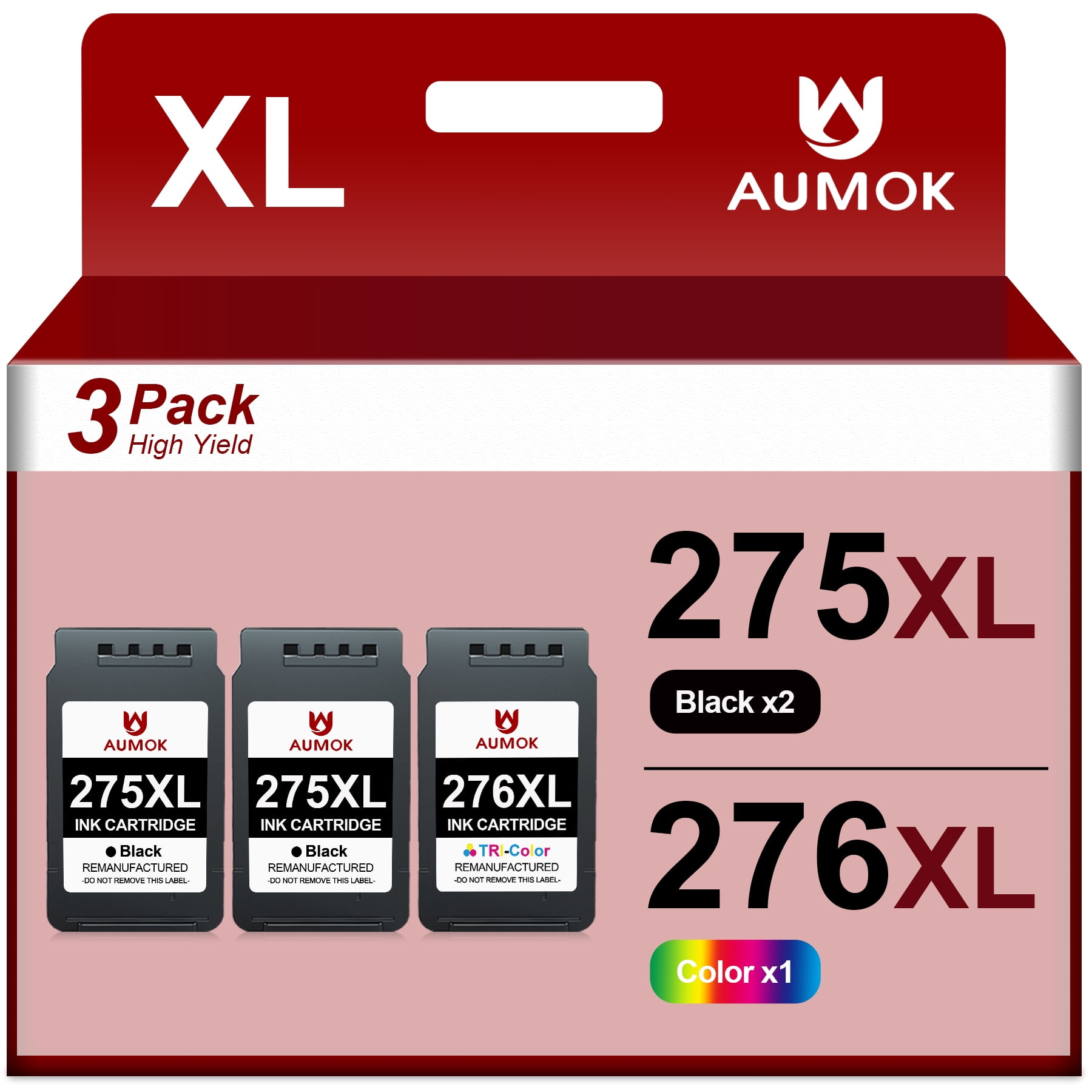 Canon PG-275 CL-276 XL Ink Replacement for PIXMA TS3522, TS3520, TR4720 ...