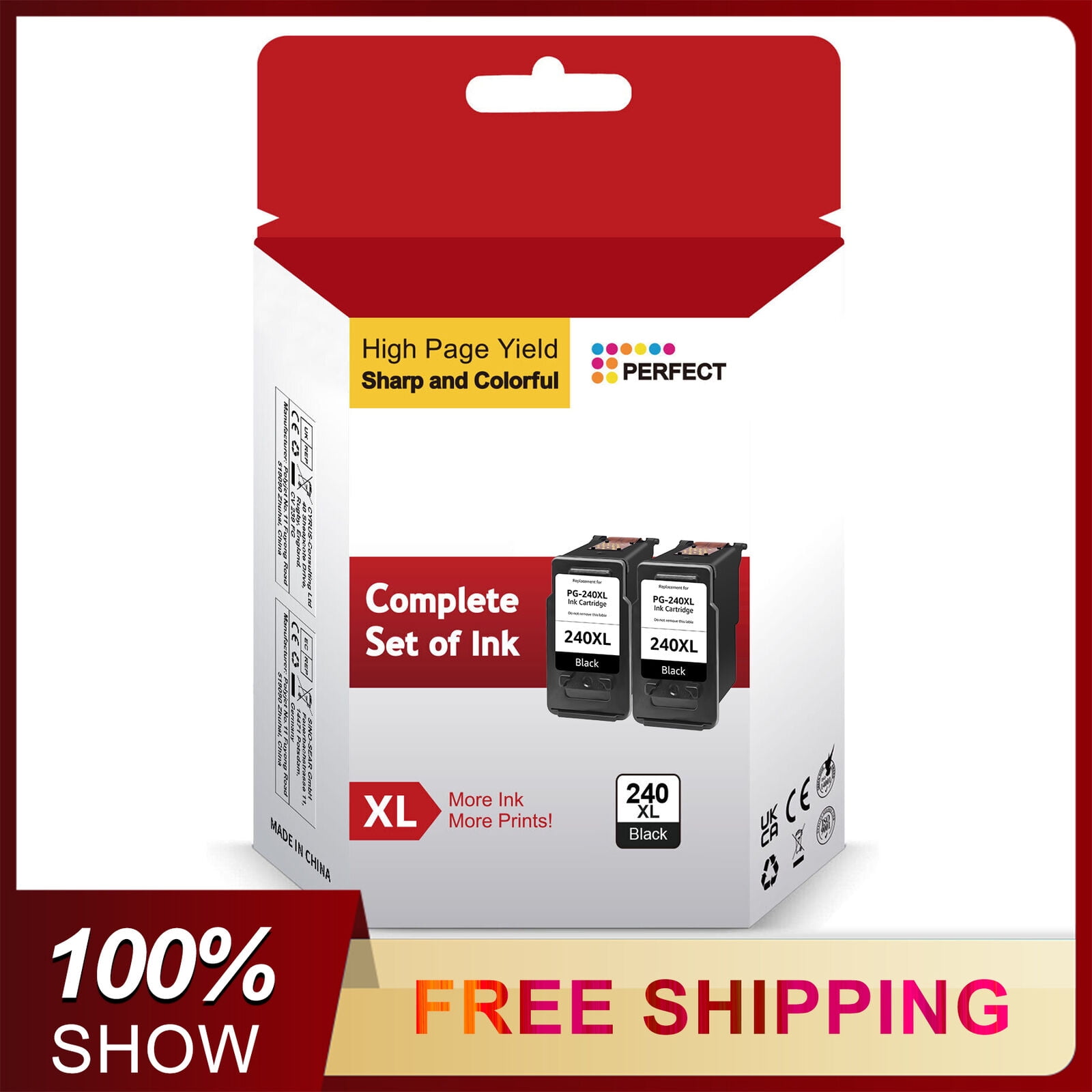 PG-275XL CL-276XL Ink Cartridge Black and Tri-Color 275 275/276 Ink ...
