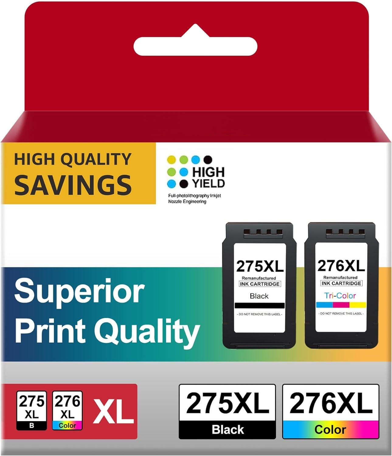 Canon PG-275XL CL-276XL High Yield Ink Cartridge Black and Tri-Color ...