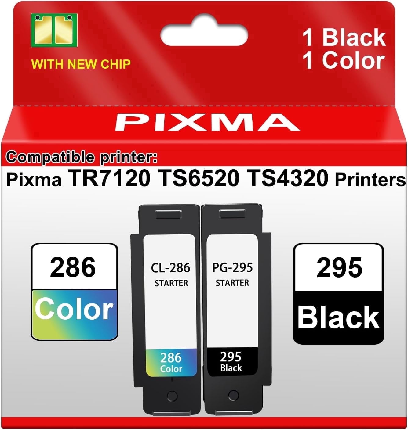 PG-295 CL-286 High Yield Ink Cartridge Compatible for Canon TR7120 ...