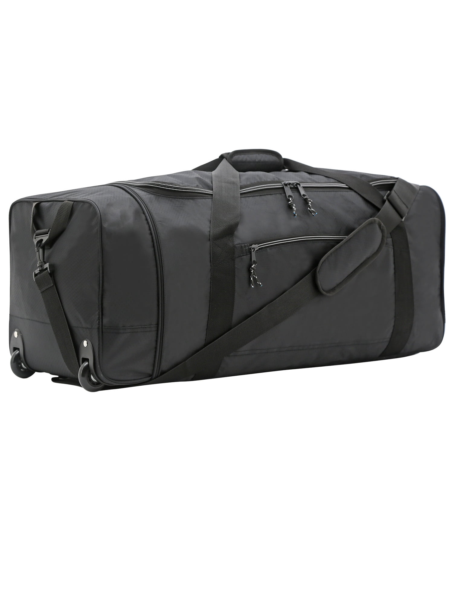 Protege 32-inch Large Compactible Rolling Duffel Bag for Travel, Black ...